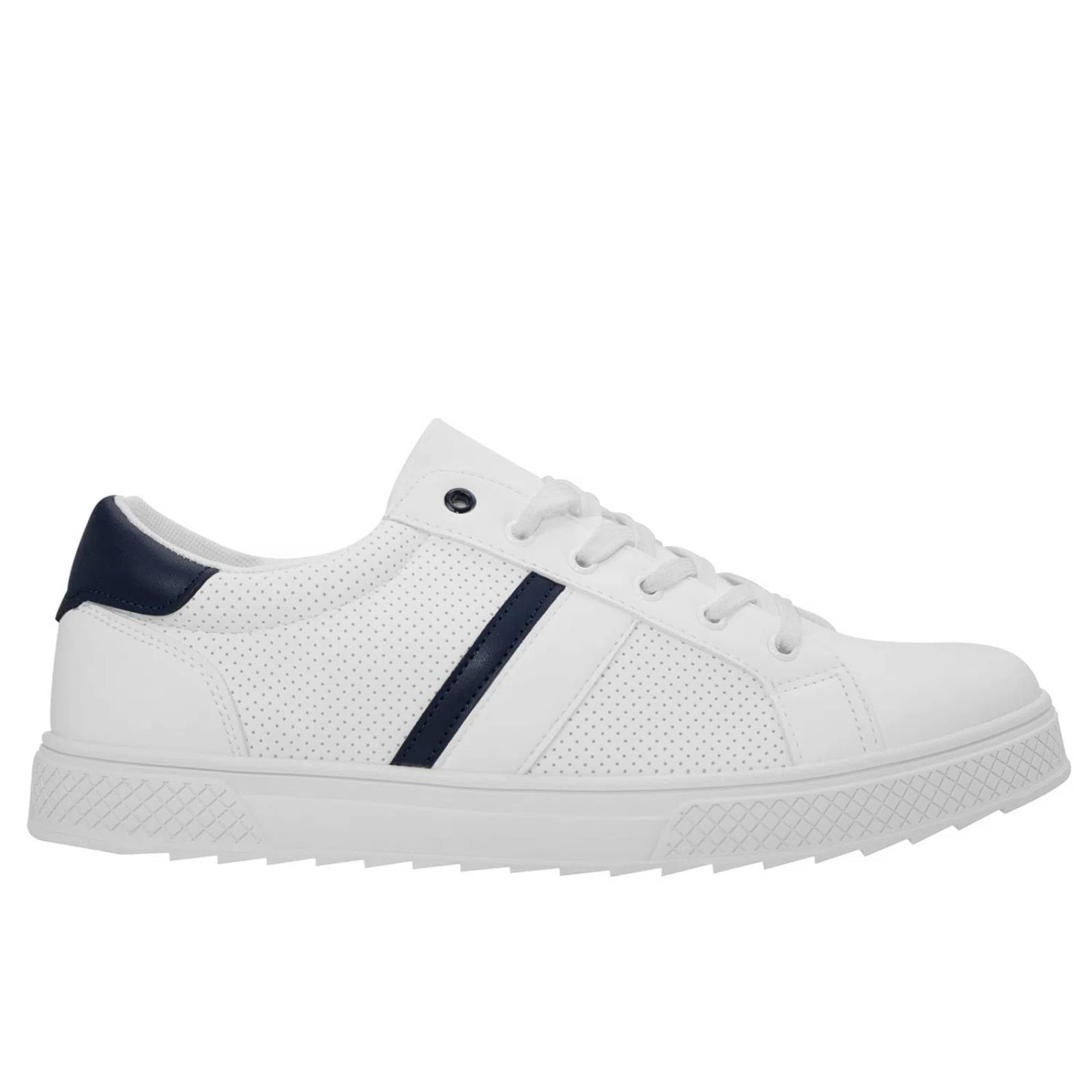 Tenis Bruce Color Blanco con detalle azul D12740058620 D12740058620