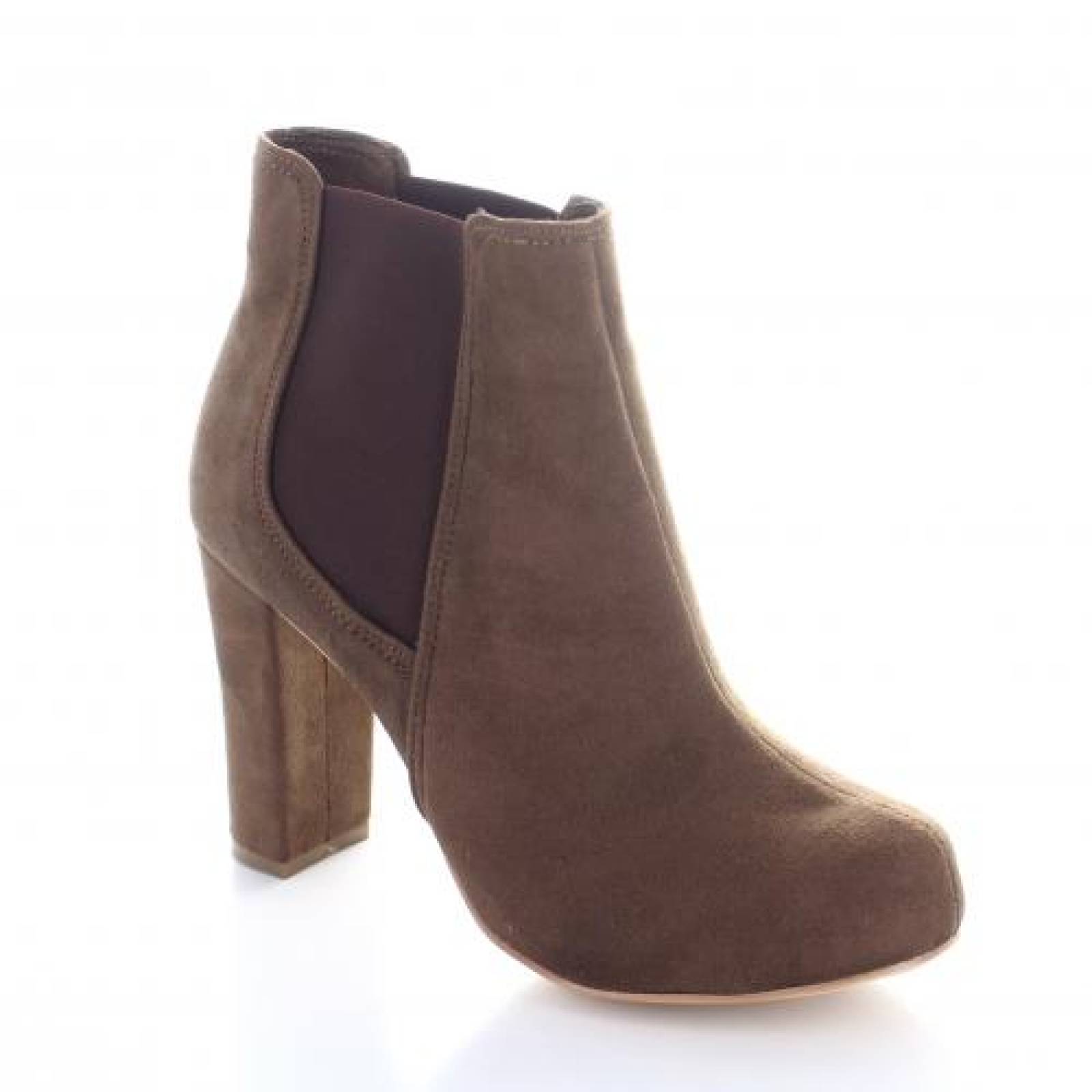 Botin Dama Gamuza con Tacon