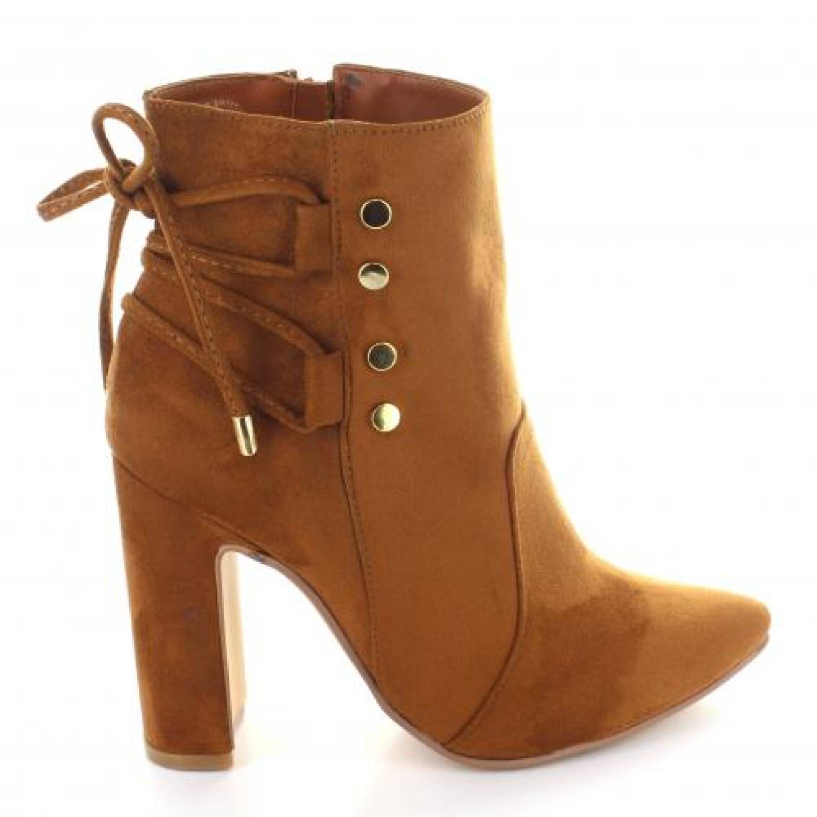 Botin Dama Gamuza con Tacon