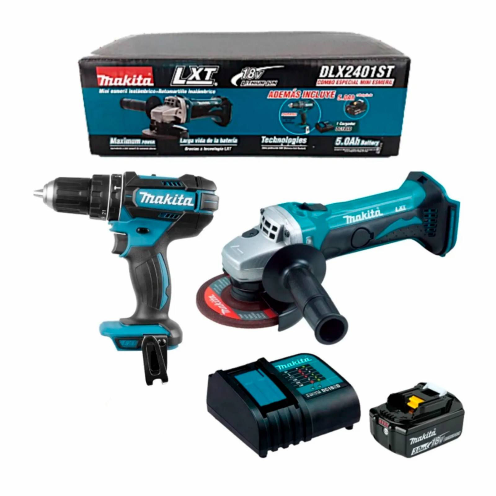Combo Miniesmeriladora y Rotomartillo DLX2401ST MAKITA