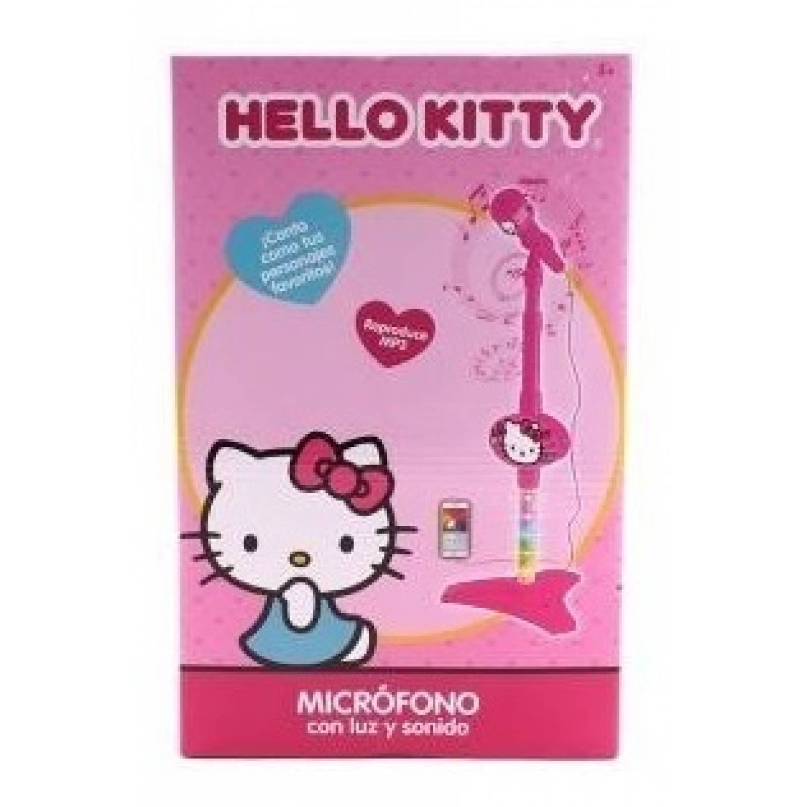 Hello Kitty Microfono Con Luz Y Amplificador Mp3