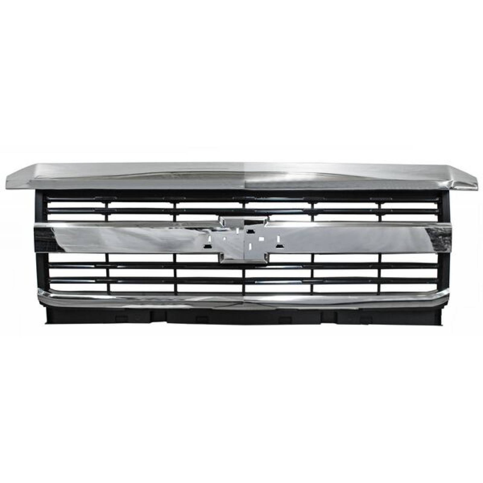 PARRILLA CHEV PU 2015-2017 2500/3500 CROMADA LINEAS NEGRAS