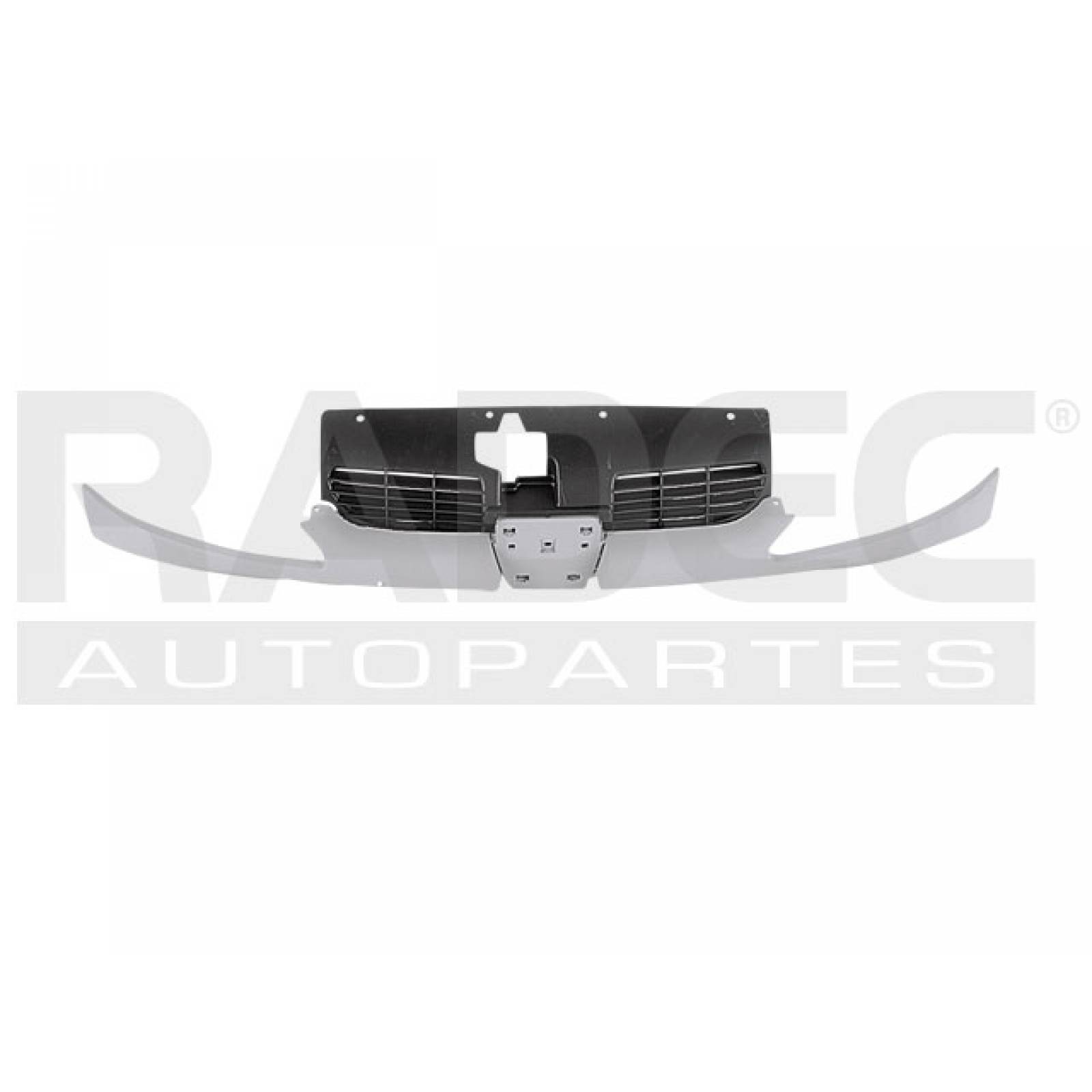 Parrilla Peugeot 206 2001 - 2009 Gris Completa Arg