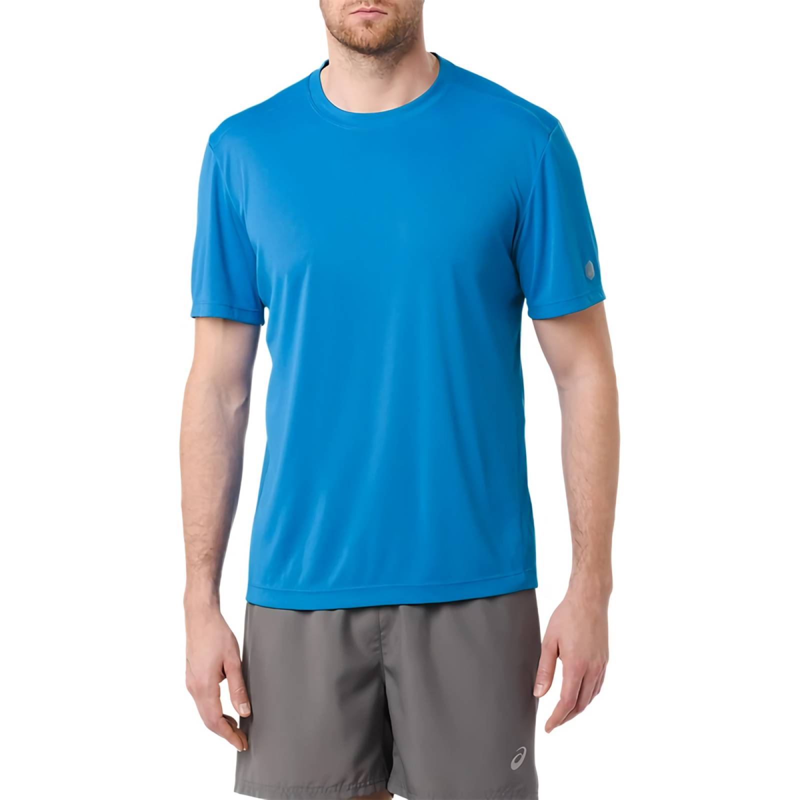 Playera Asics Hombre Azul Contour Ss MR34250819
