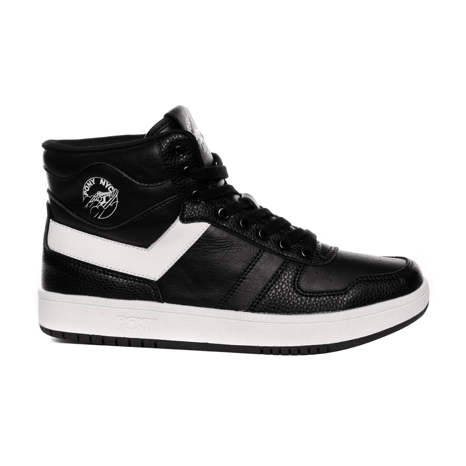 Tenis Pony Hombre Negro City Wings Hi Crow Casual 895