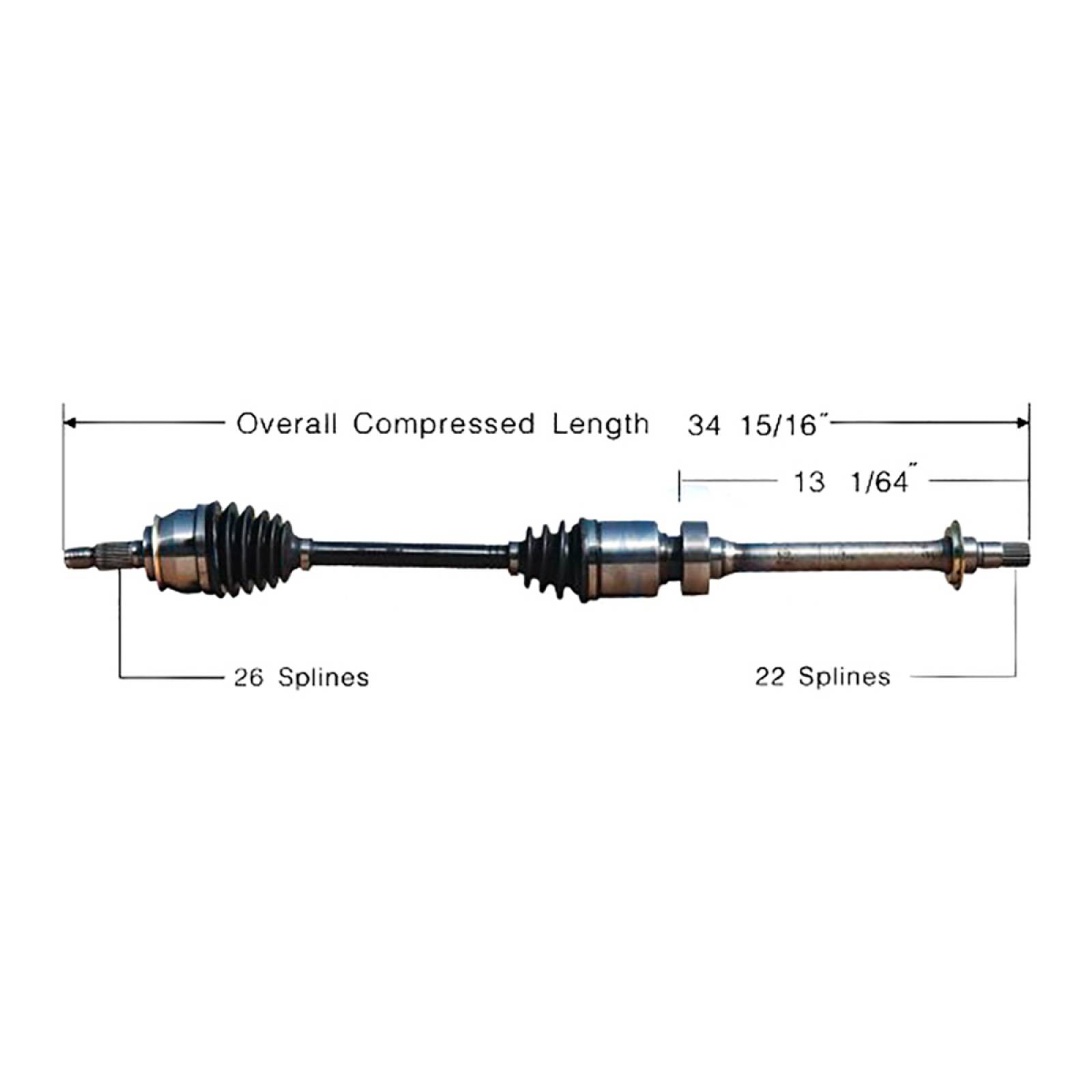 Flecha Homocinetica, SPQ; Para Mini Cooper 2002-2004 L4; 1.6