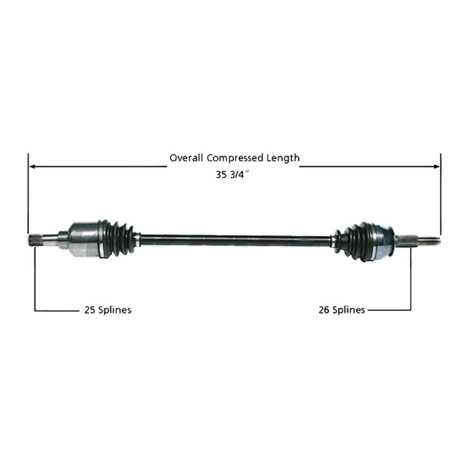 Flecha Homocinetica, SPQ; para Ford Tempo L4; (2.3) 1992-1994