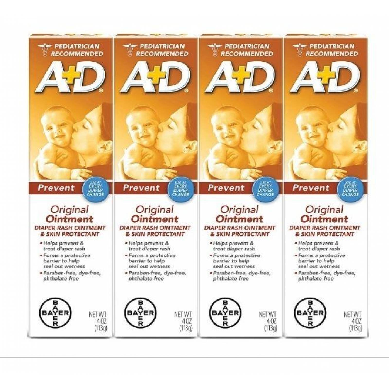 Crema para rozaduras A+D Original (pack de 4) Diaper Rash Ungüento ...