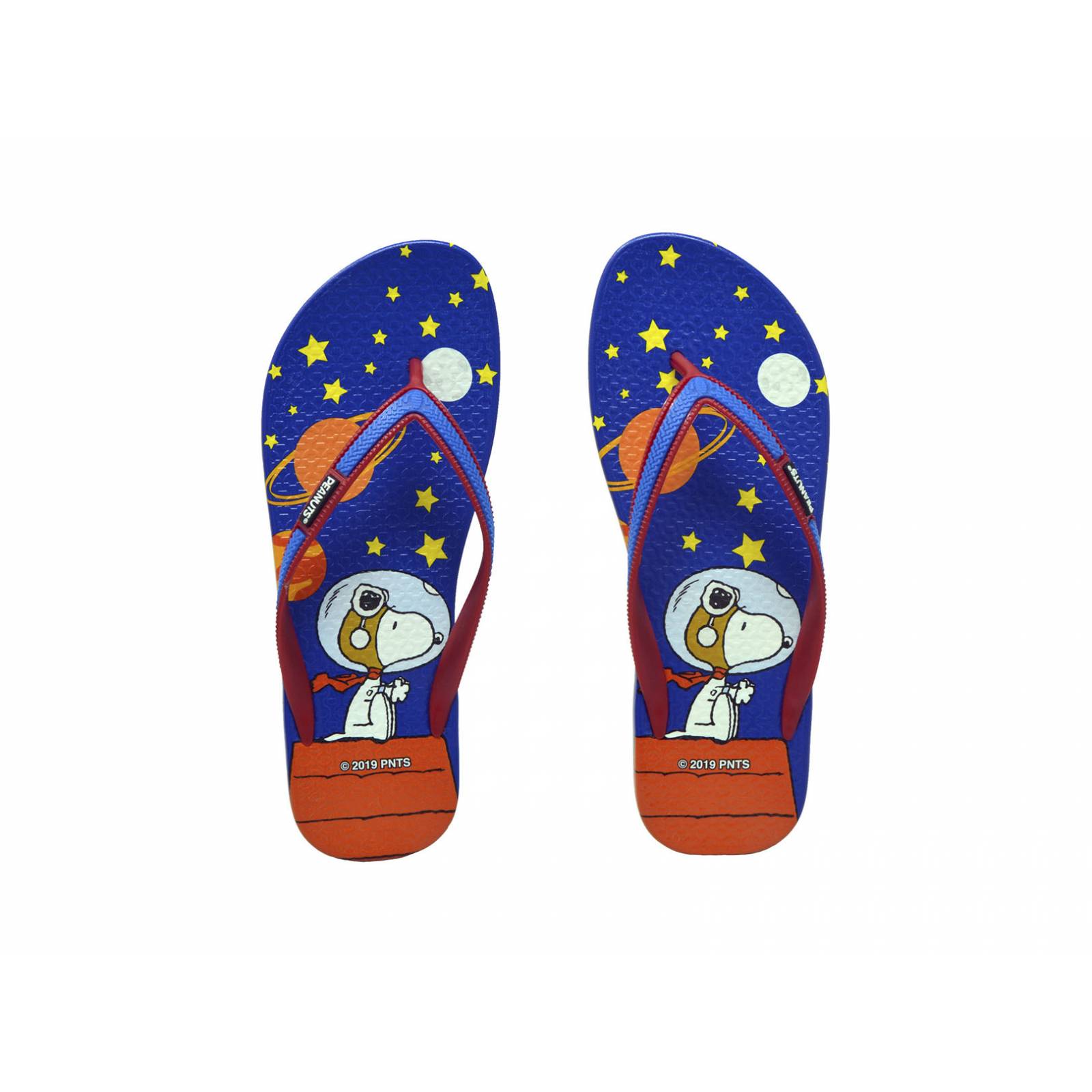 Sandalia para Dama Flat Snoopy Peanuts 100% oficial Azul Rey/Rojo PN ...