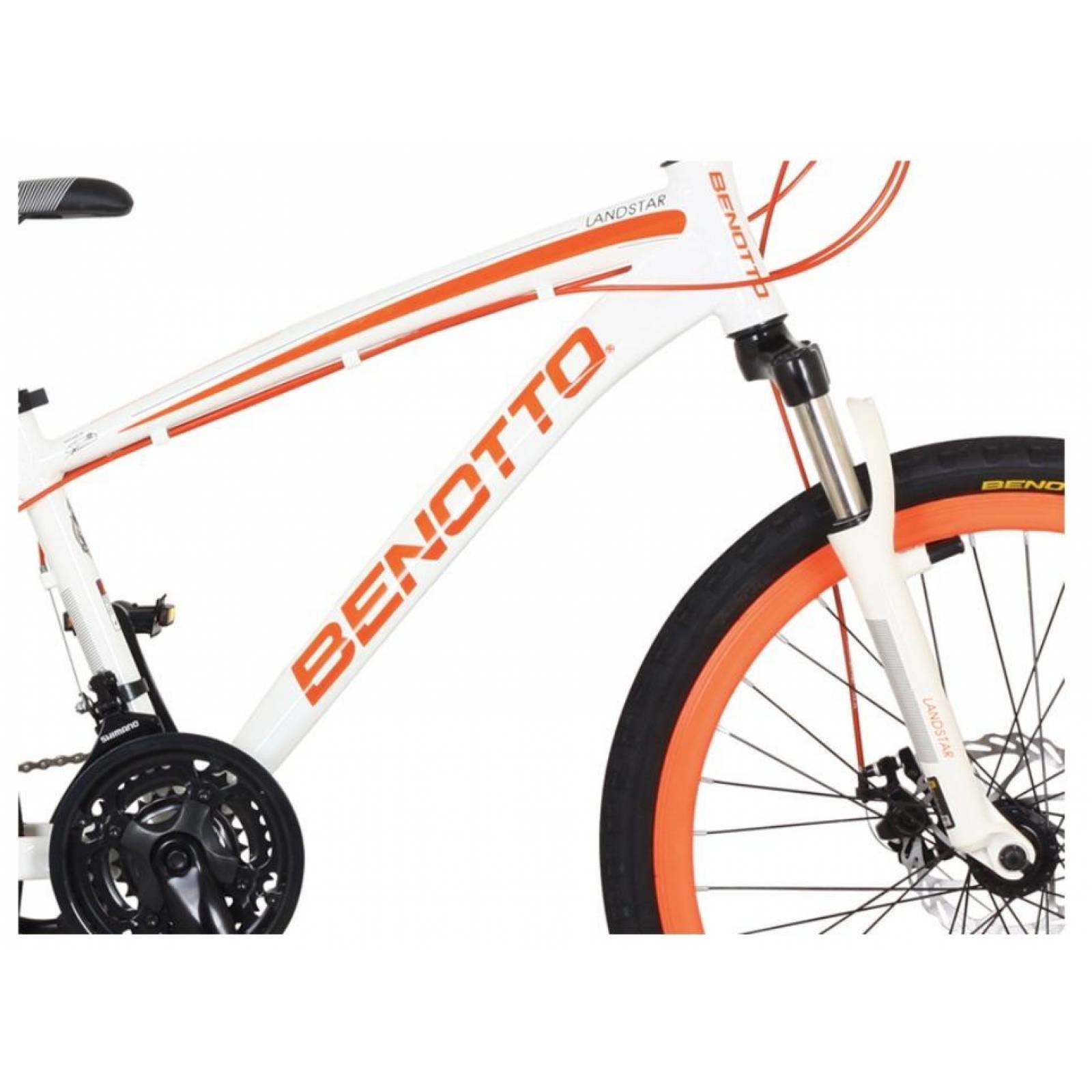 Bicicleta Benotto Mtb Landstar R24 21v Aluminio Shimano Dama Blanco