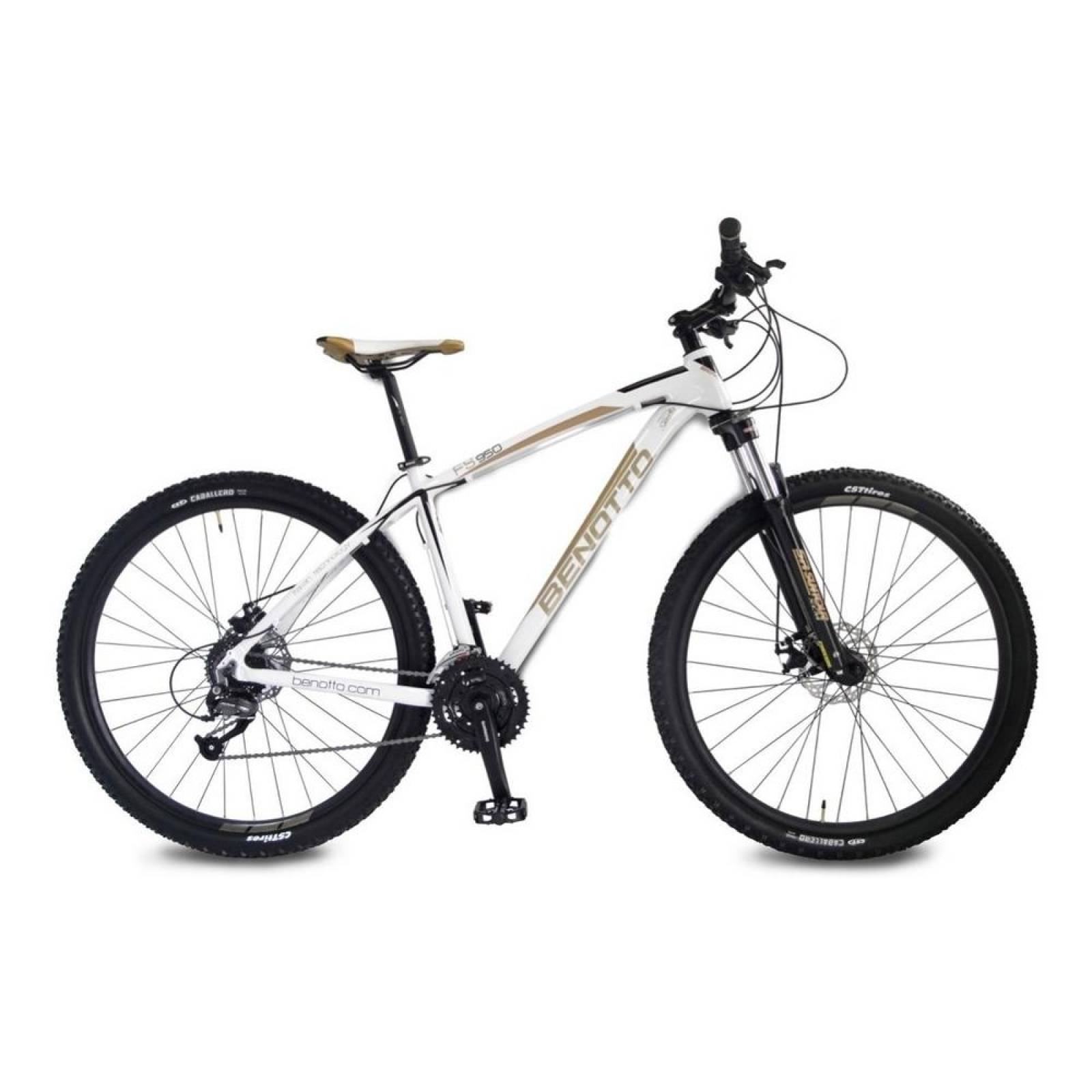 Bicicleta Benotto Montaña Fs-950 R29 27v Shimano Altus Dd Ml Blanco