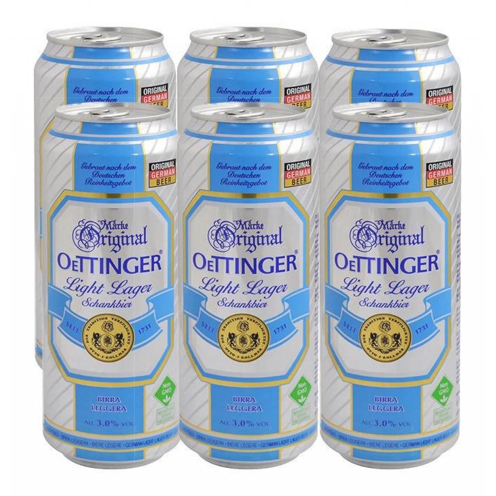 Cerveza Oettinger Light Lager Six Pack 500 Ml C/u