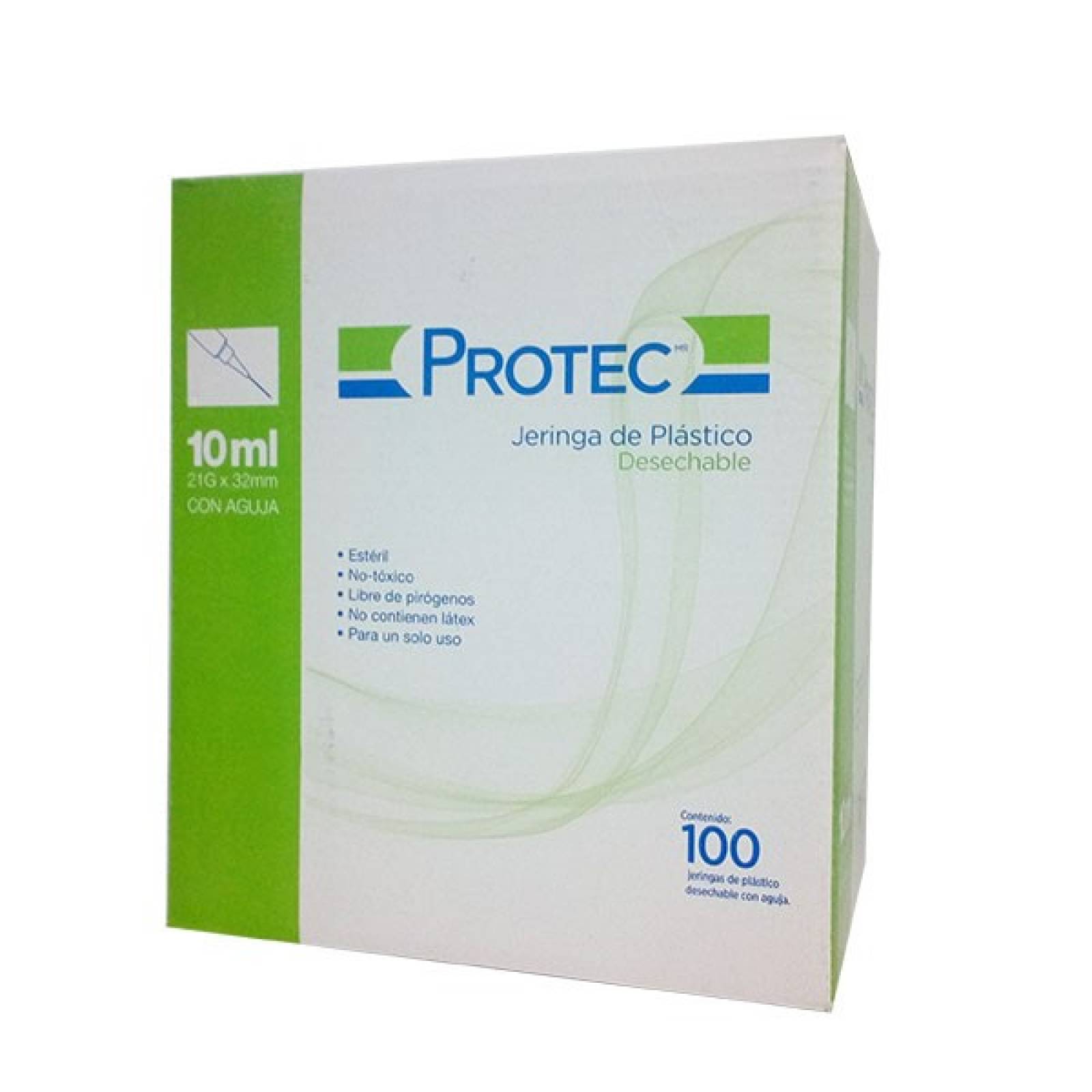 JERINGA PROTECT 10ML 21x32 C 100 PZA