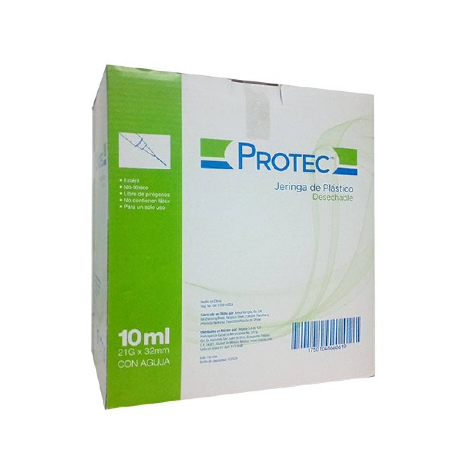 JERINGA PROTECT 10ML 21x32 C 100 PZA