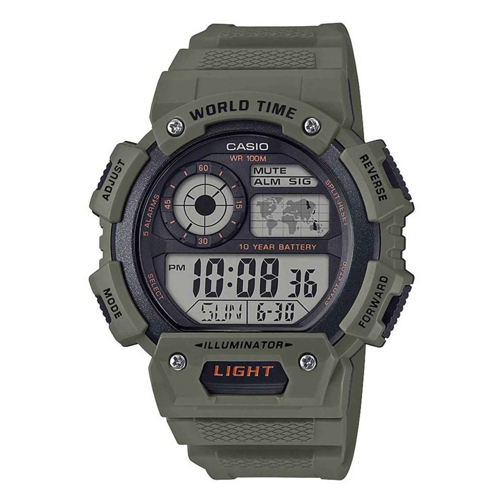 Reloj Casio Caballero Color Verde AE-1400WH-3AVCF -S023