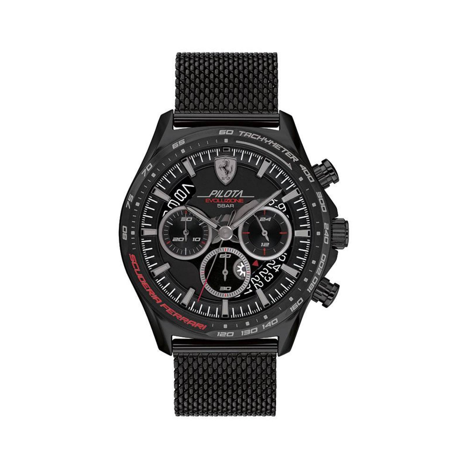 Reloj Ferrari Pilota Evo Negro 0830827 Para Hombre