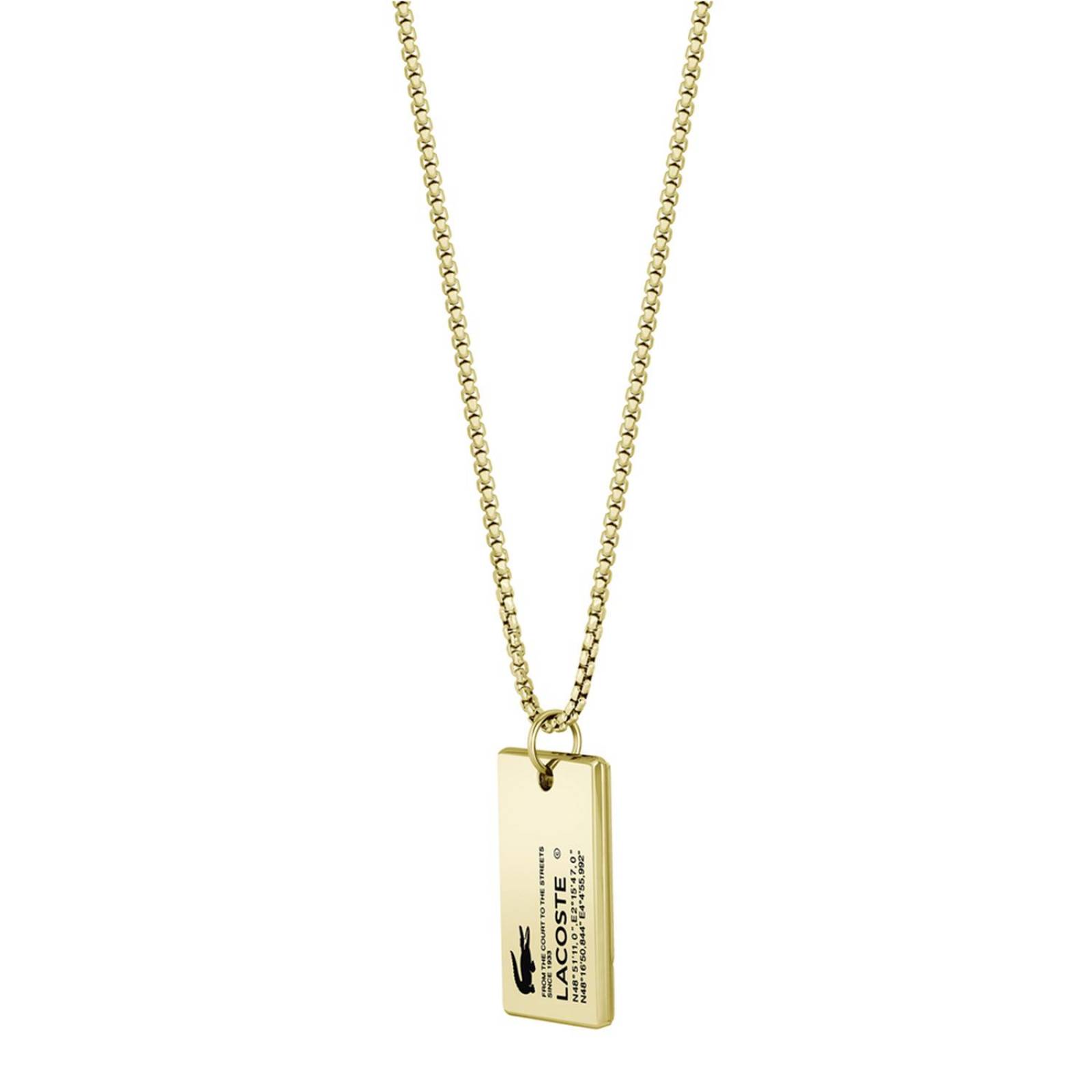 Collar Lacoste Stencil Dorado para Hombre