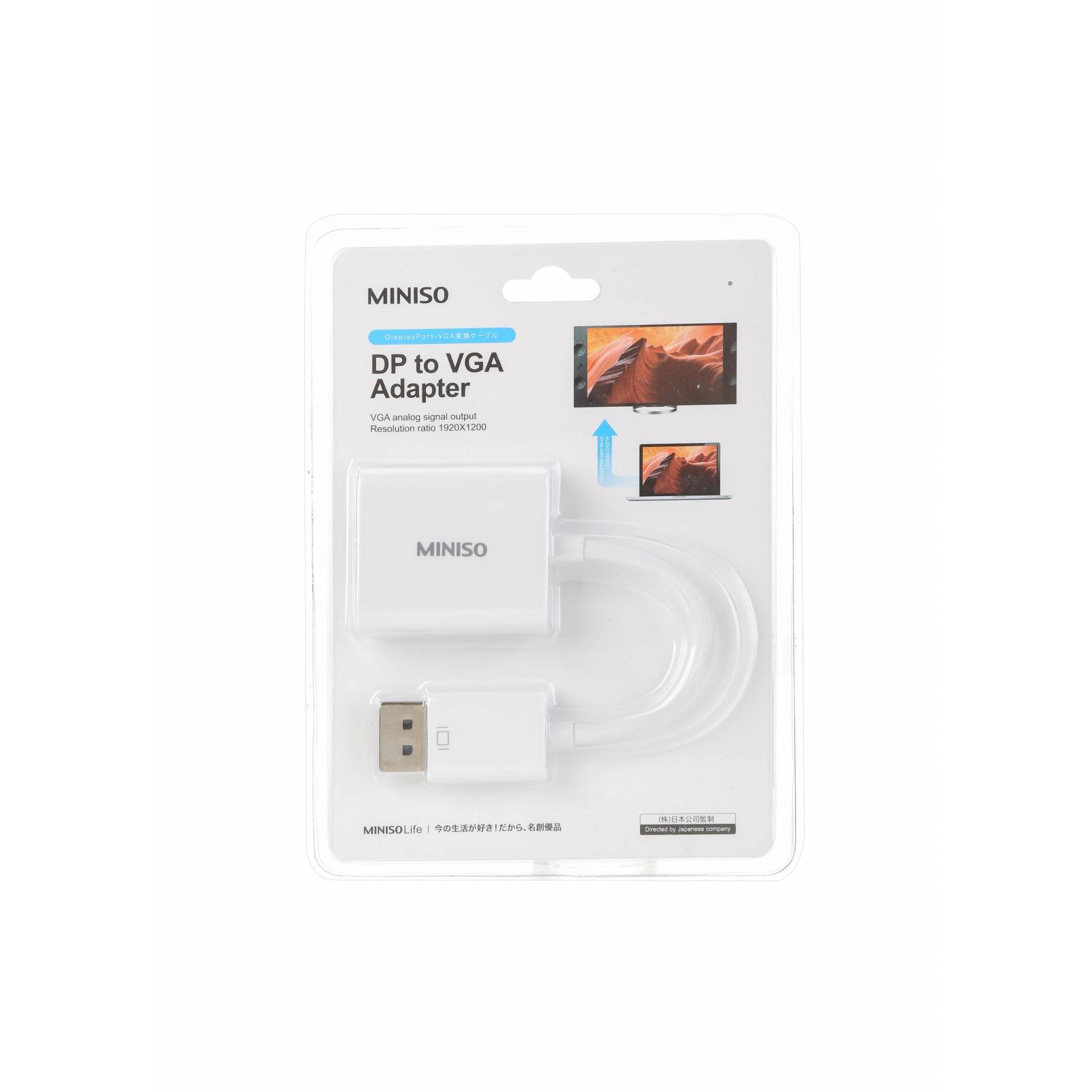 CABLE DP A ADAPTADOR VGA BLANCO 10CM