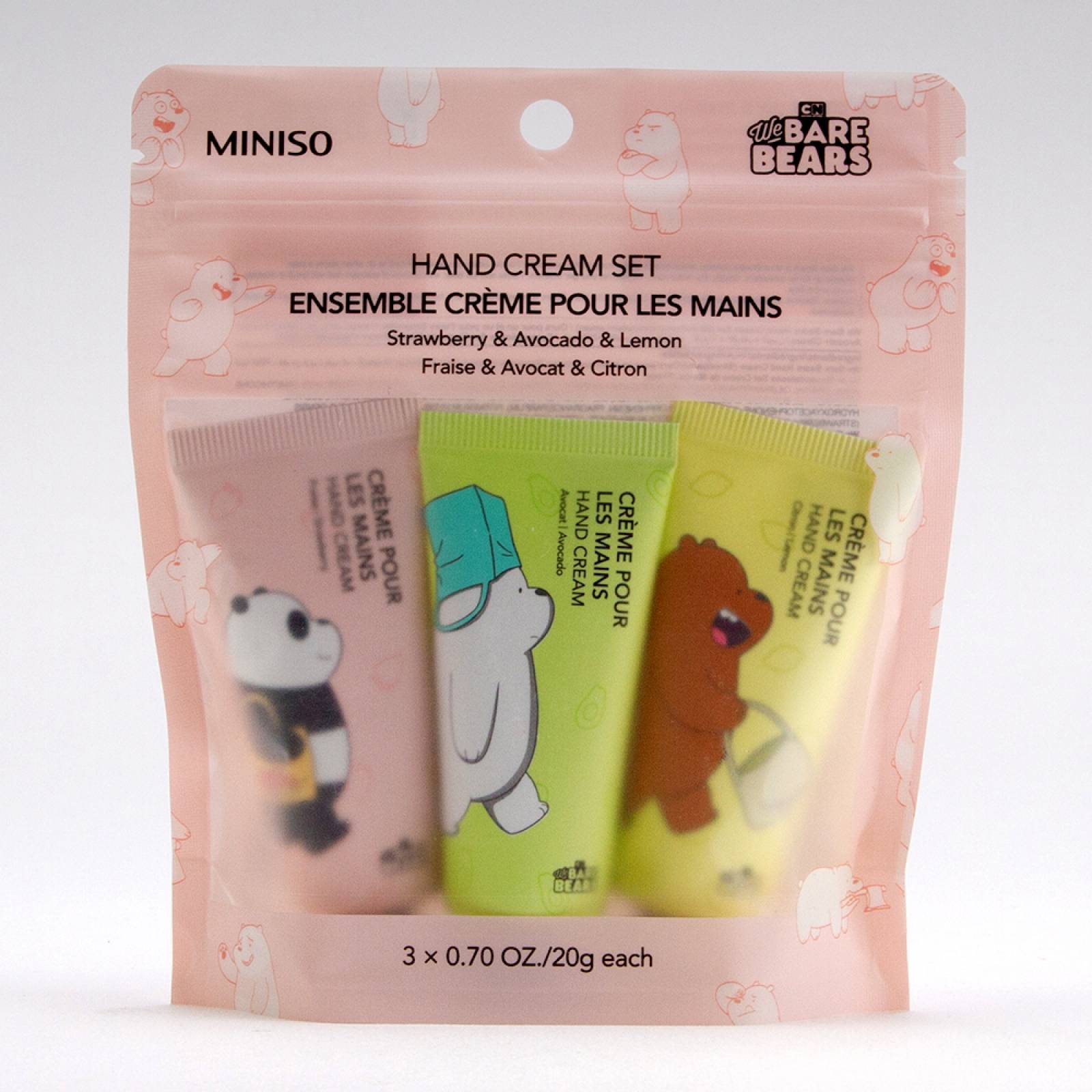 Miniso Set De Crema Hidratante We Bare Bears Para Manos 20 g cada una ...