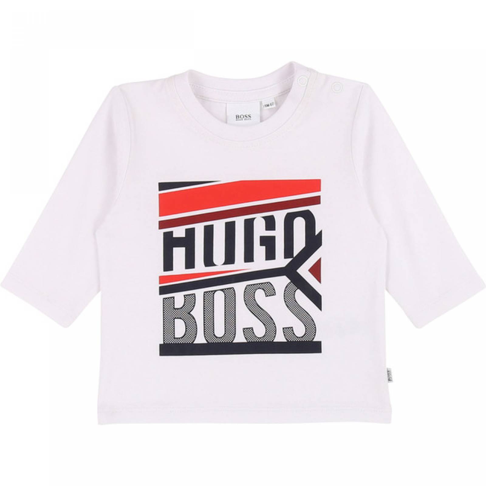 HUGO BOSS PLAYERA BLANCA MANGA LARGA PARA BEBE
