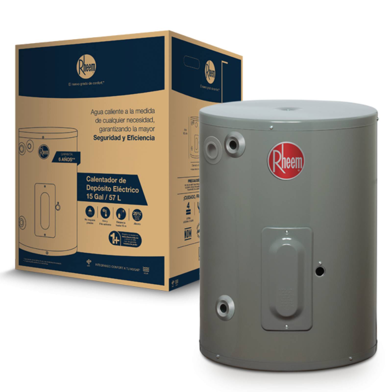 Calentador de Agua Depósito Eléctrico Rheem 57 Litros 220 V