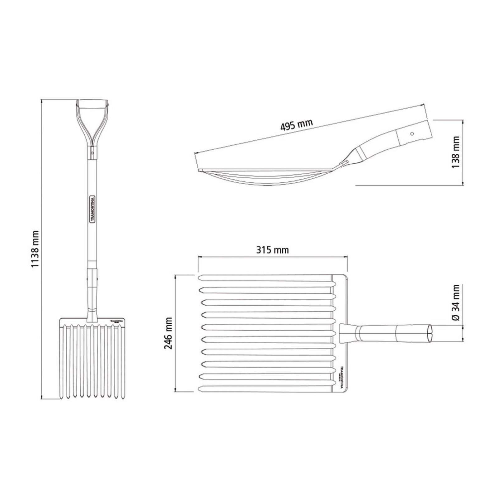 Bieldo Acero Tramontina 74 cm