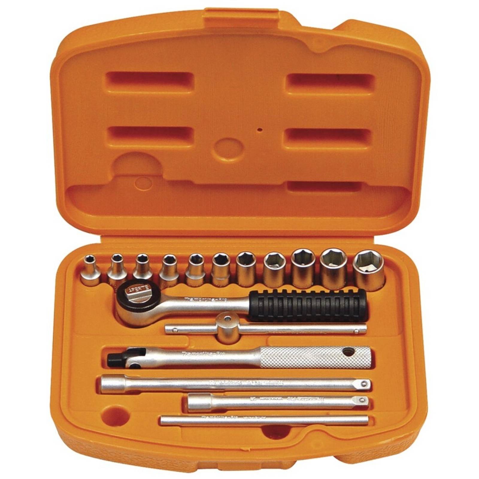 Estuche de Dados 1/4 Pulg. y Accesorios Tramontina PRO 17 Pzs