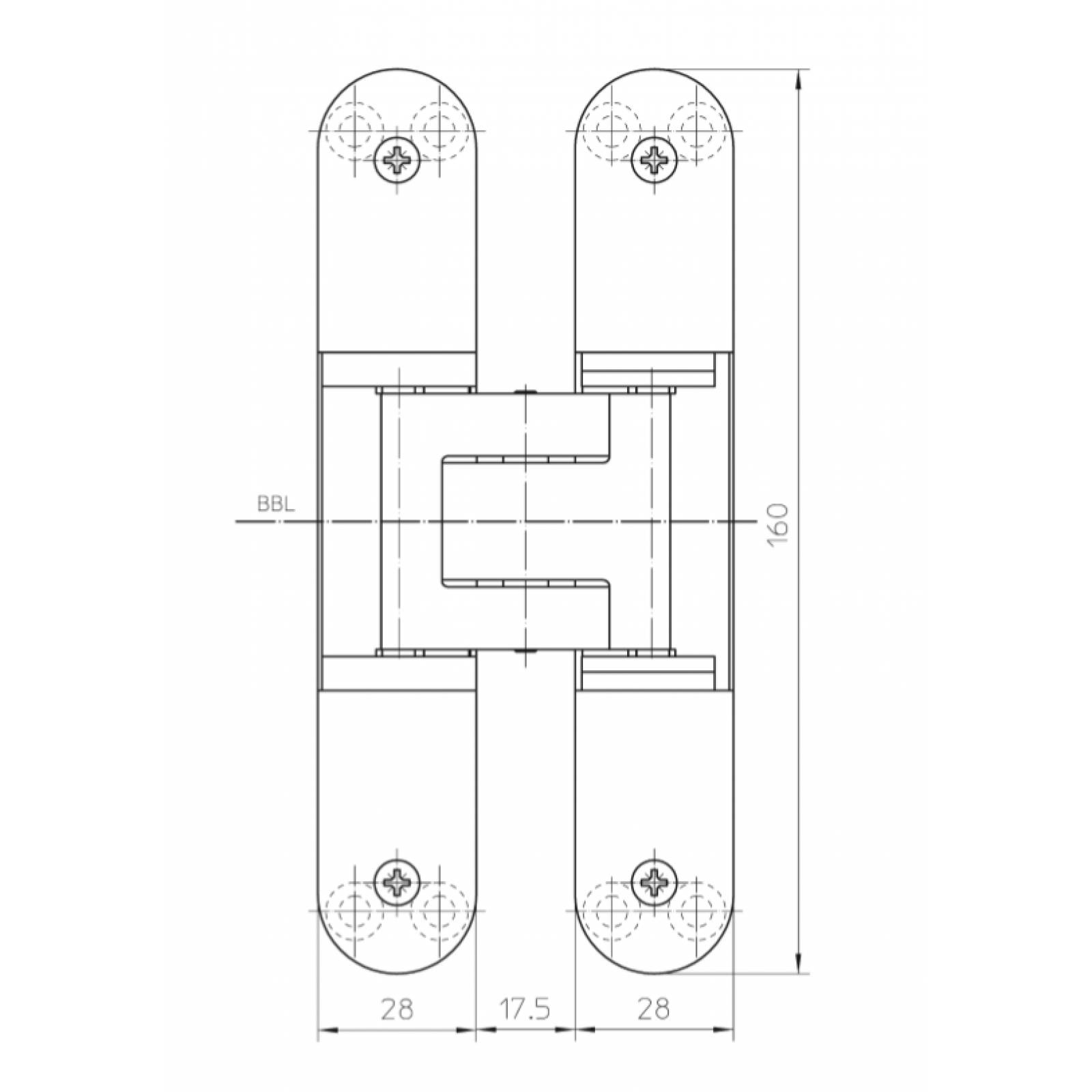 Bisagra Tectus TE 340 3D Negra