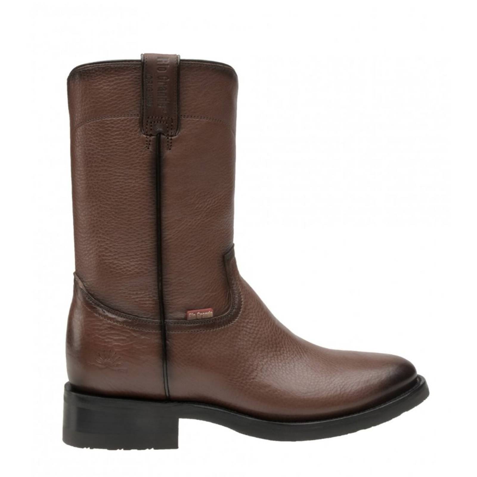 Bota Roper Marca Rio Grande Clásica con Cierre Caoba Suela Cuero Medi