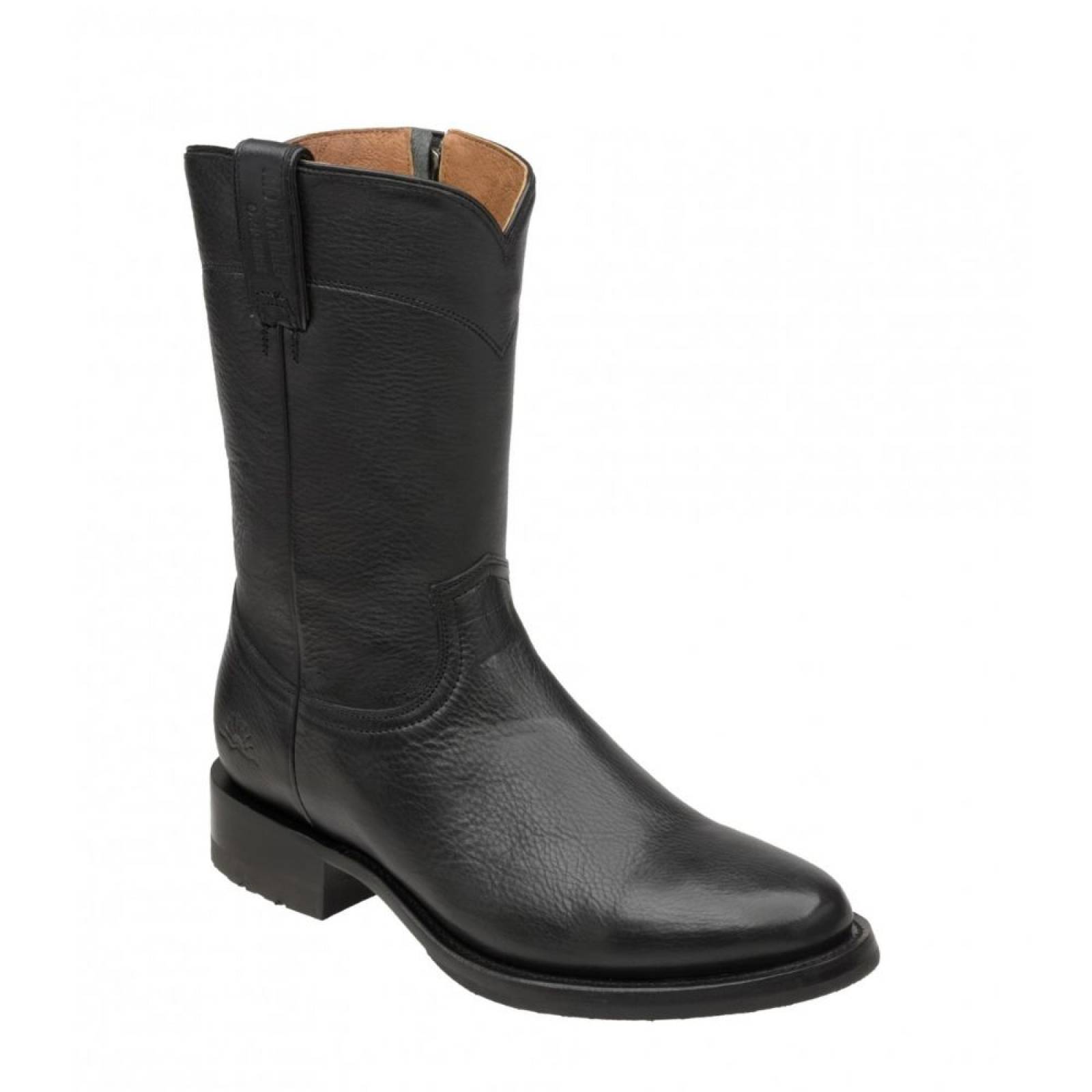 Bota Roper Marca Rio Grande Clásica con Cierre Negro Suela Cuero Medio ...