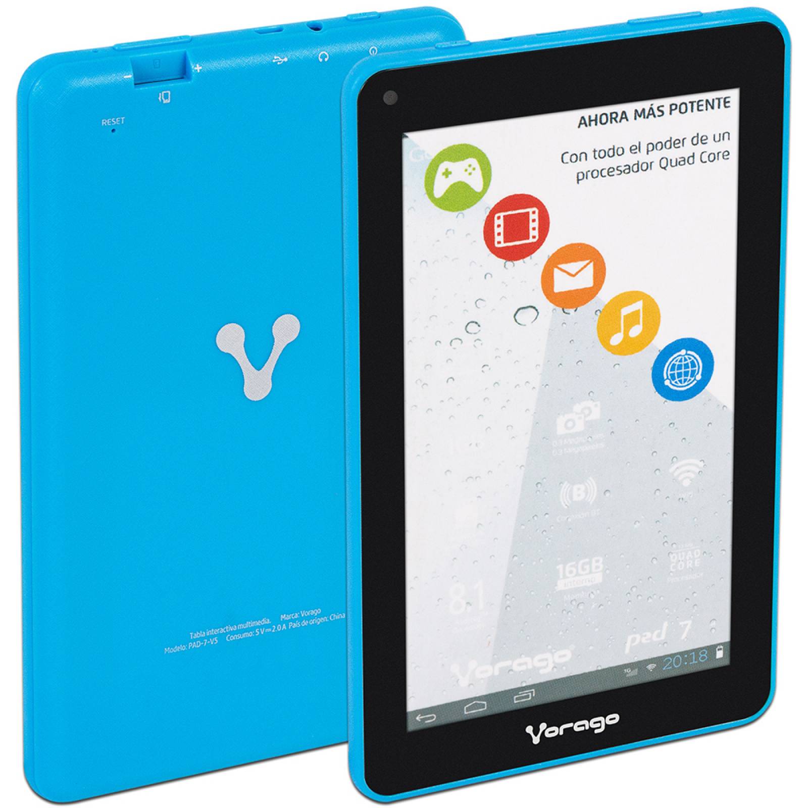 Tablet Vorago PAD 7 V5: Procesador Quad Core Memoria RAM de 1GB ...
