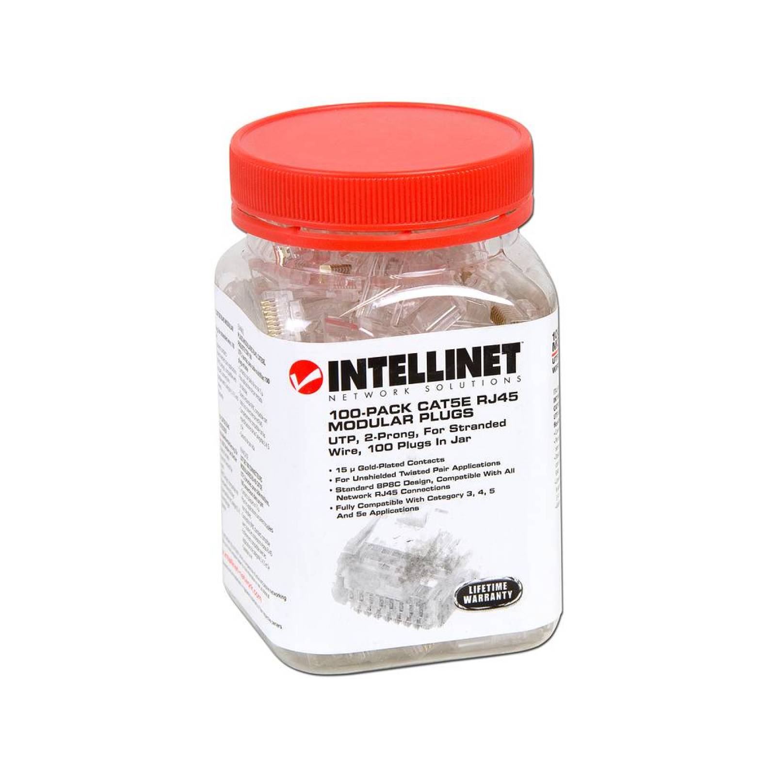 Plugs RJ45 Intellinet Cat 5e UTP 2 Puntas para Cable Multifilar bote ...
