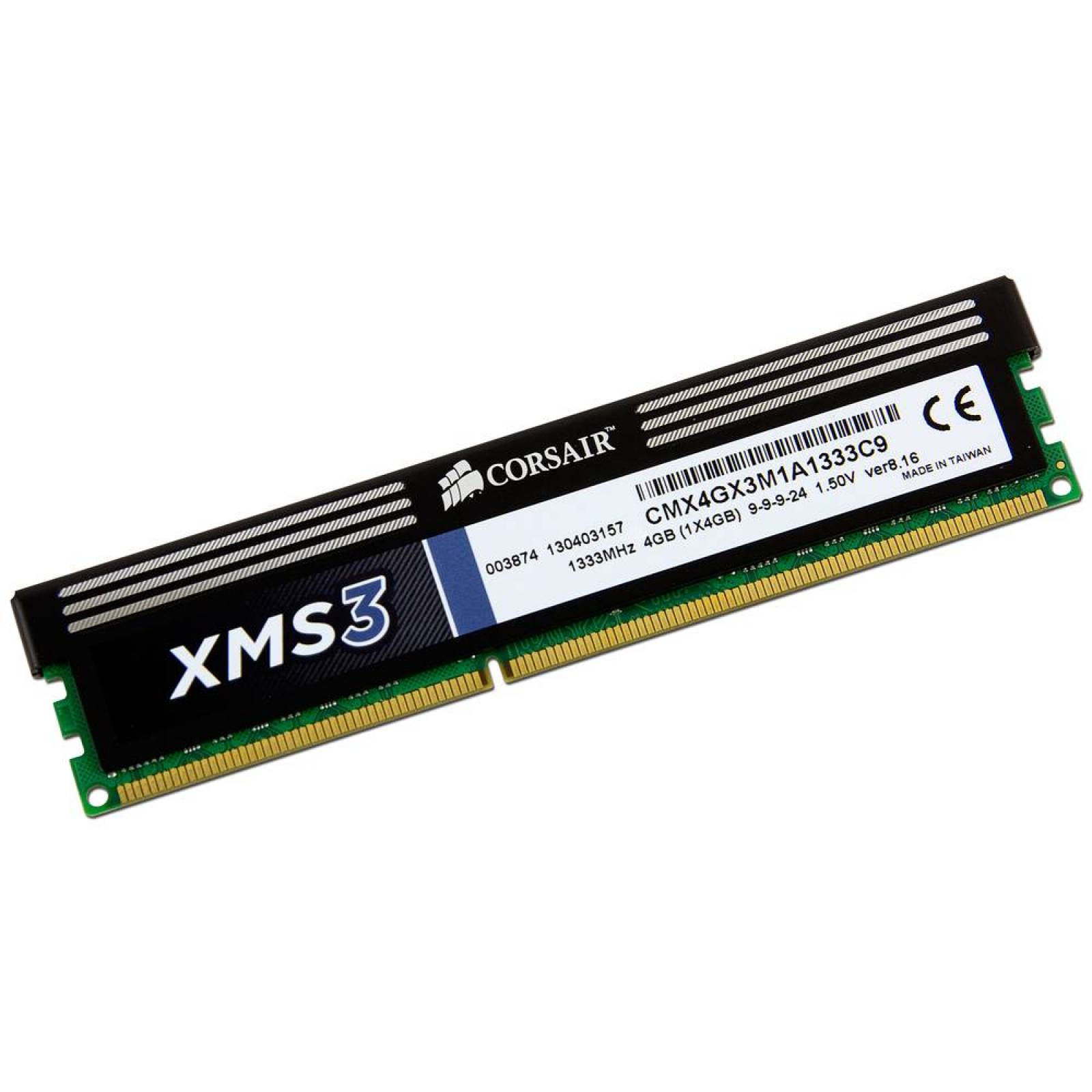Memoria Corsair XMS3 DDR3 PC3-10600 1333MHz , 4 GB.