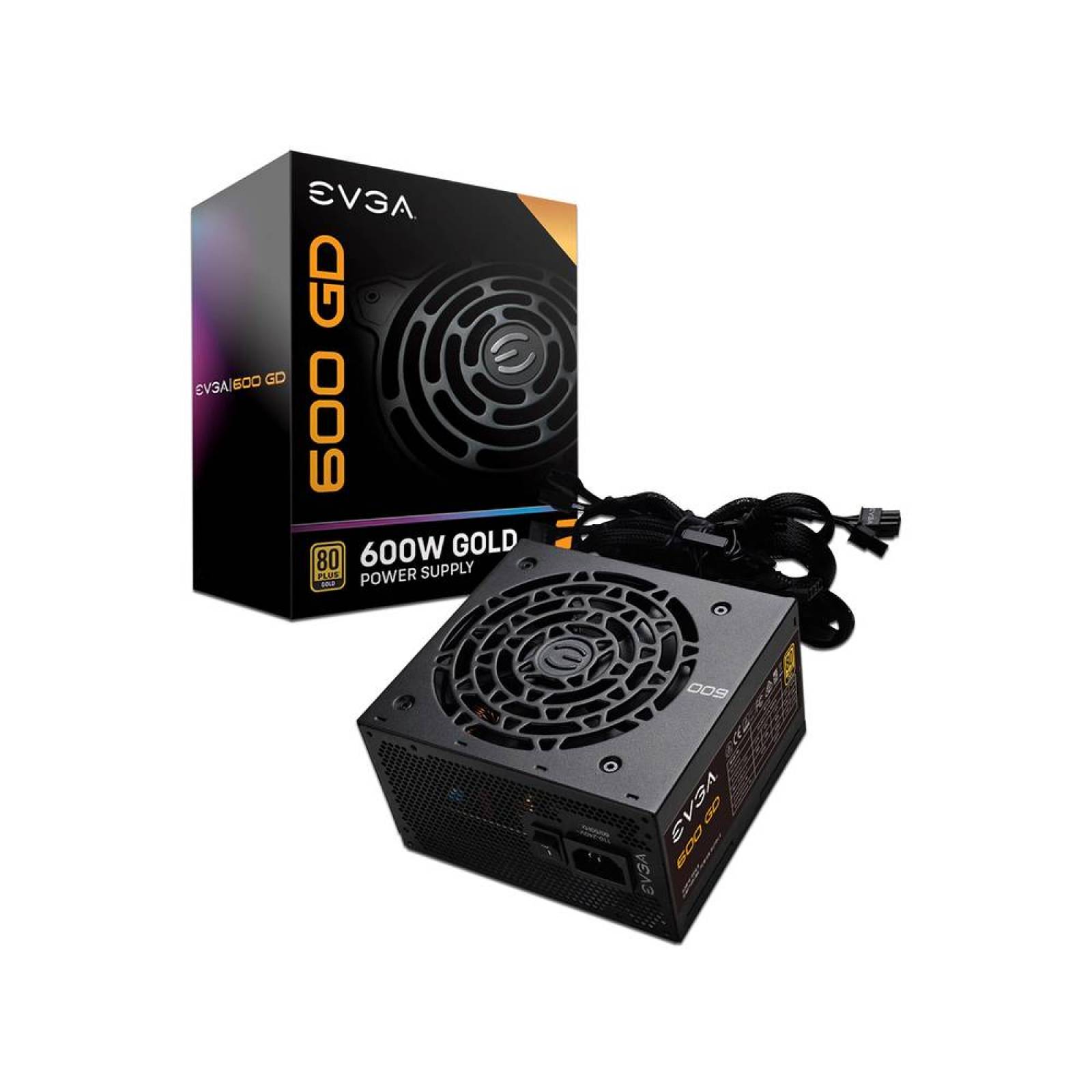 Fuente de Poder EVGA 600 GD de 600W, ATX, 80 PLUS GOLD.