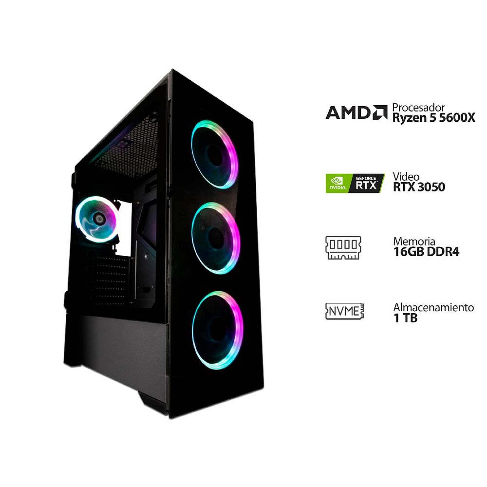 PC Gamer Powerbit BYTE IV BLACK V2:Procesador AMD Ryzen 5