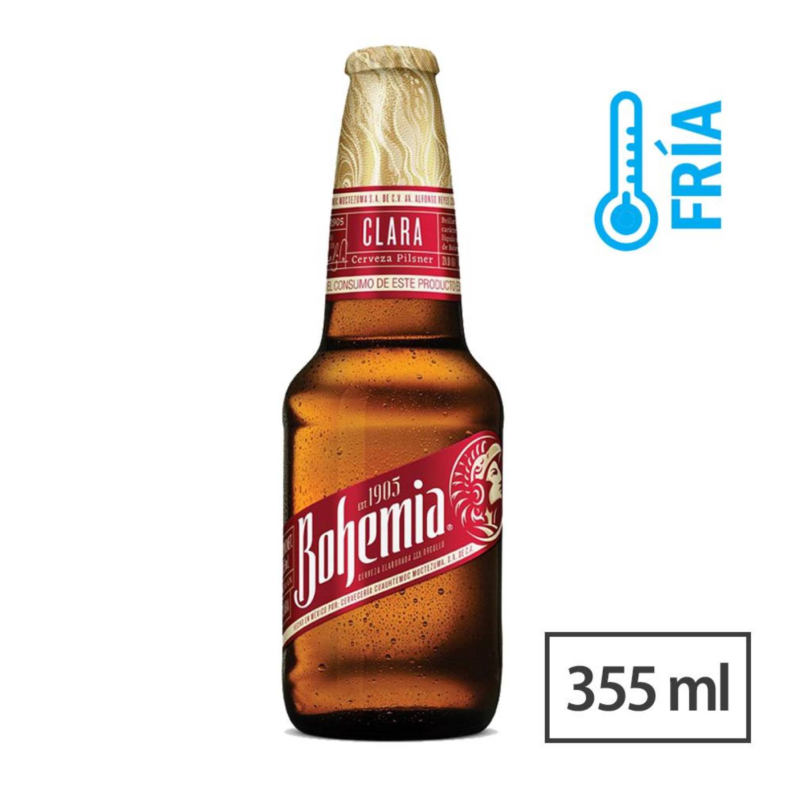 Caja de 24 Cerveza Bohemia Clara 355 ml