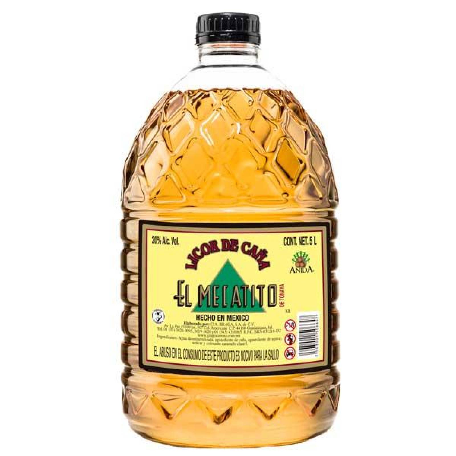 Licor De Caña El Mezcalito Amarillo 5 L