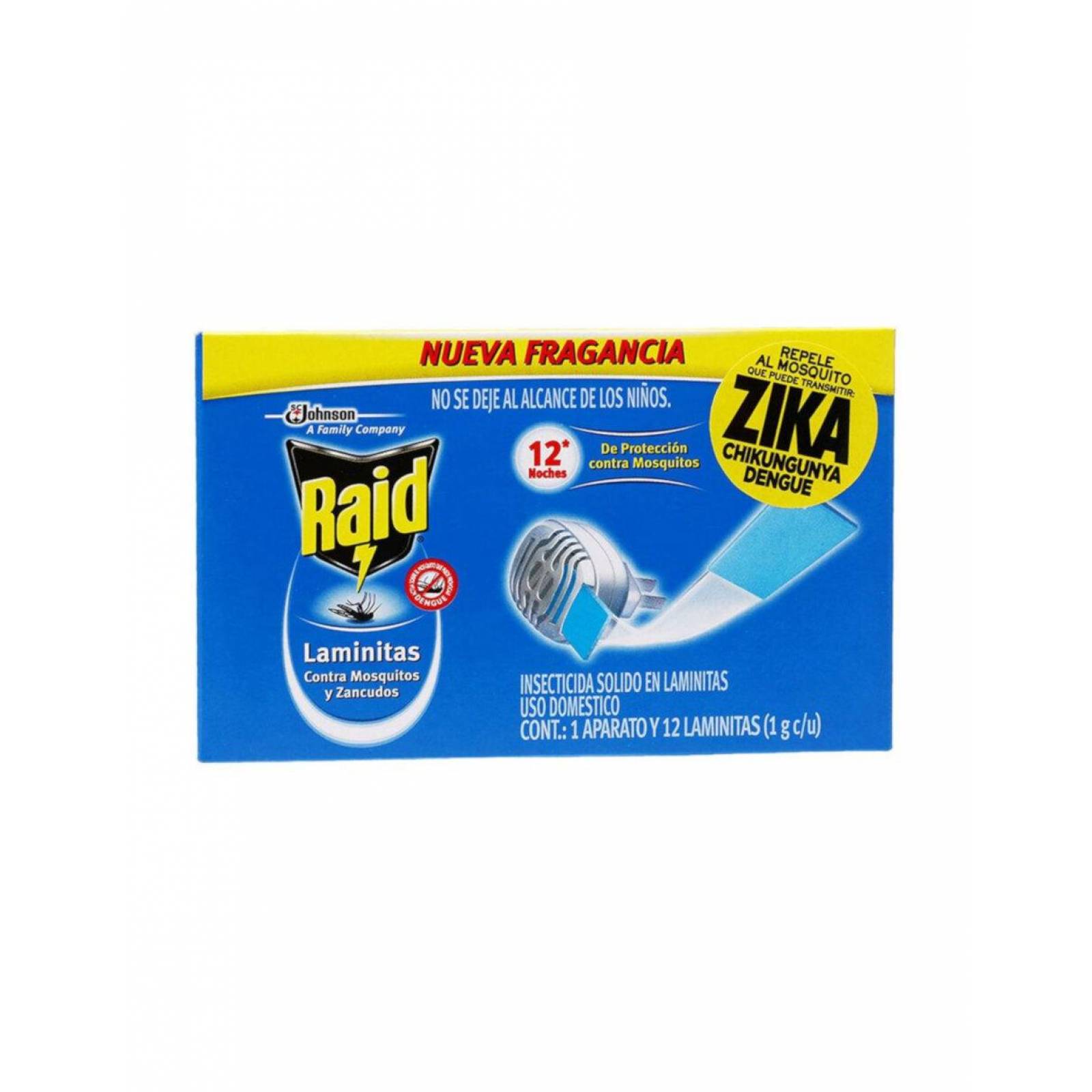 Pack de 12 Insecticida Raid Laminitas Aparato de 12 piezas