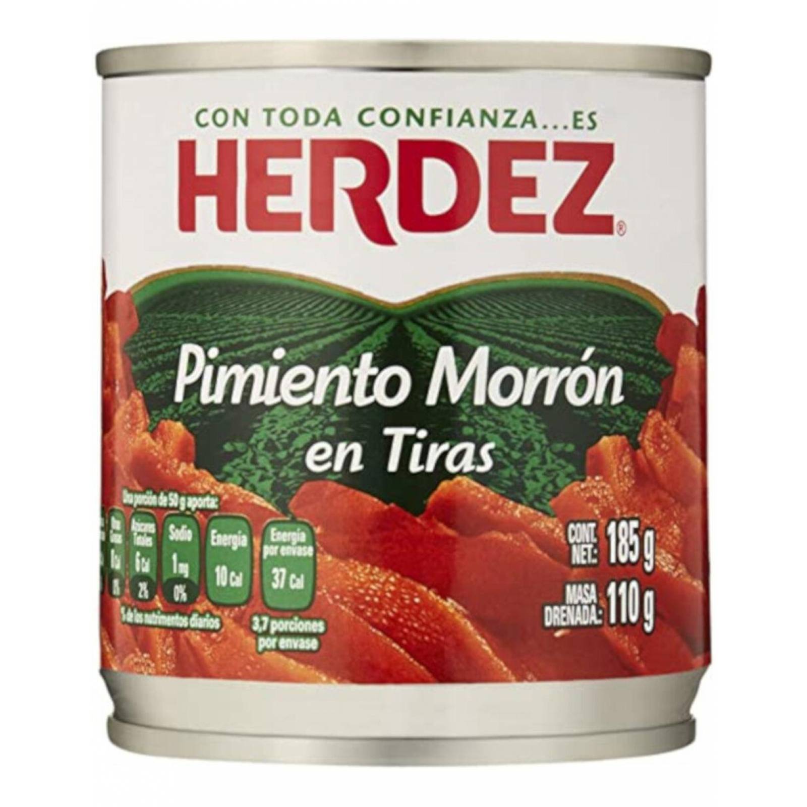 Pack de 24 Pimiento Morrón en Tiras Herdez lata de 185 gr