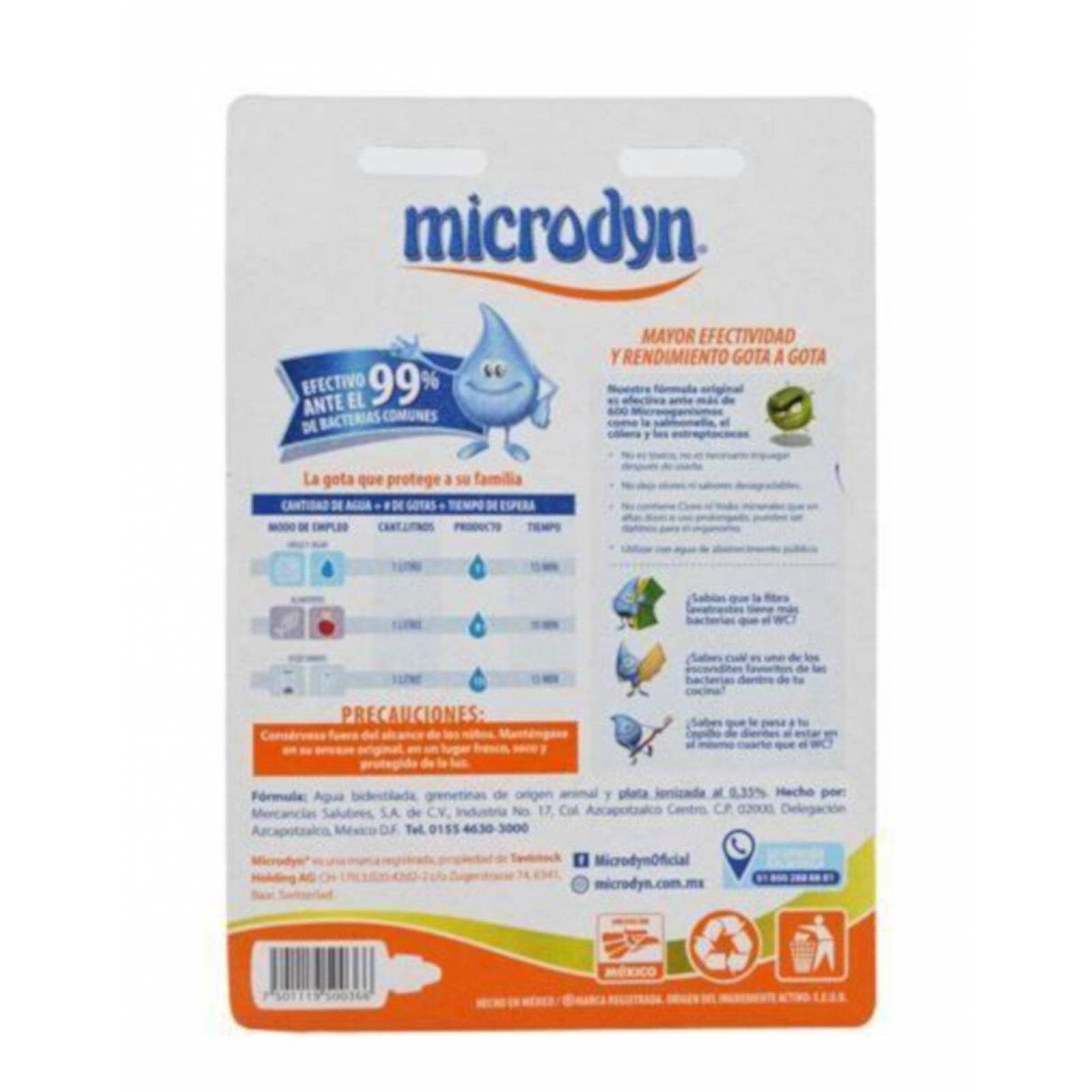Pack de 25 Desinfectante Microdyn de 12 piezas con 15 ml
