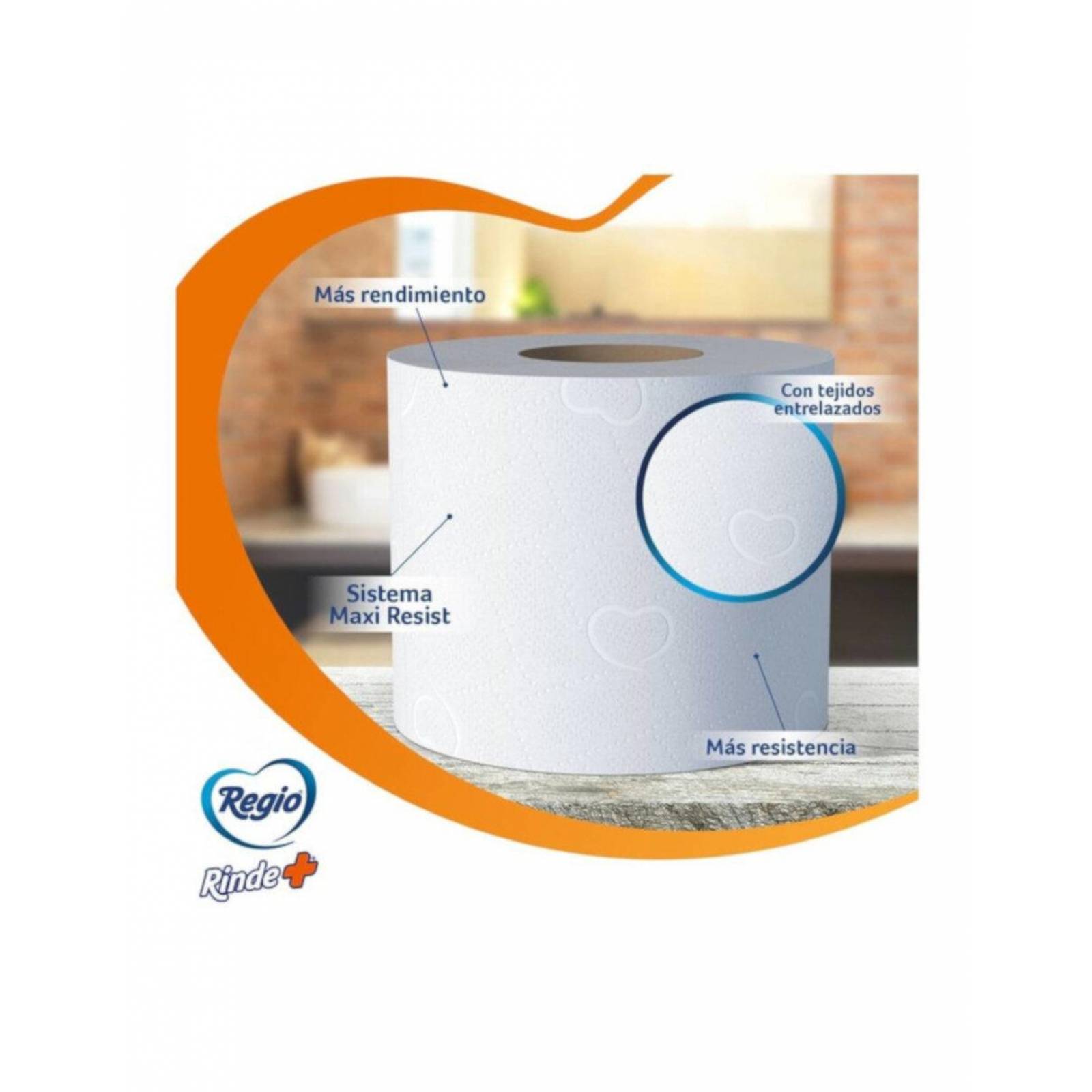 Pack de 10 Papel Higiénico Regio Rinde + de 4 Pzas