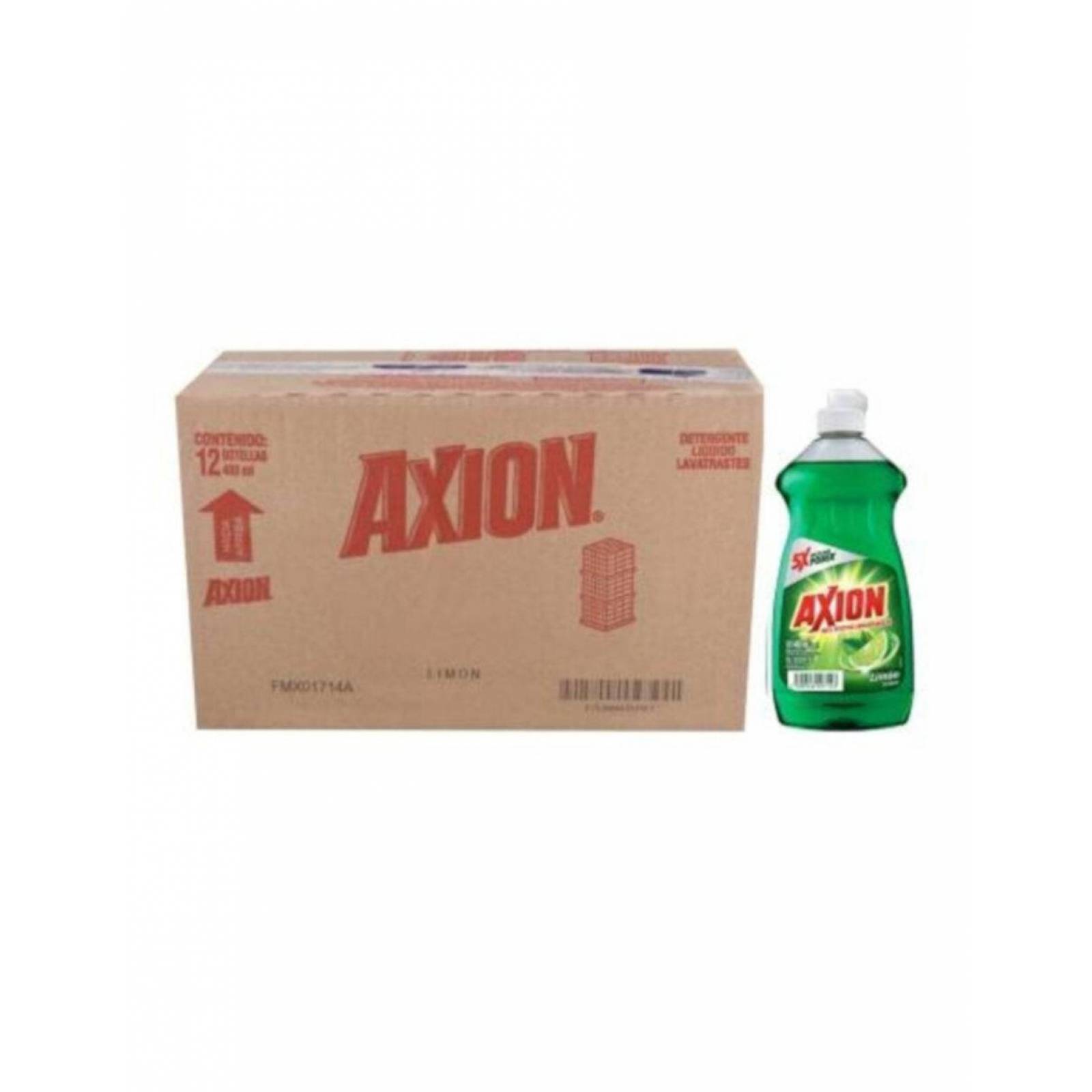 Pack de 12 Lavatrastes Líquido Axion Limón de 400 ML