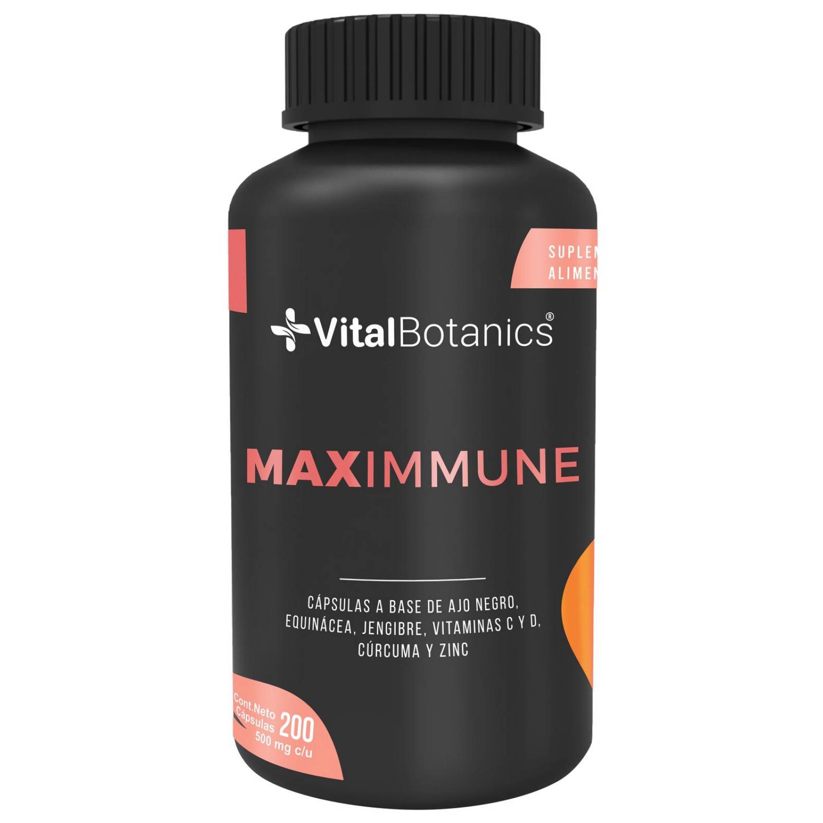Maximmune Vitamina C Vital Botanics D3, Jengibre y Curcuma