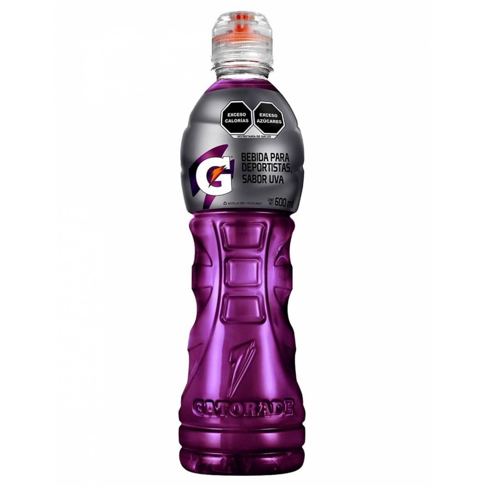 Pack de 6 Bebida Rehidratante Gatorade Chupón Uva 600 ml