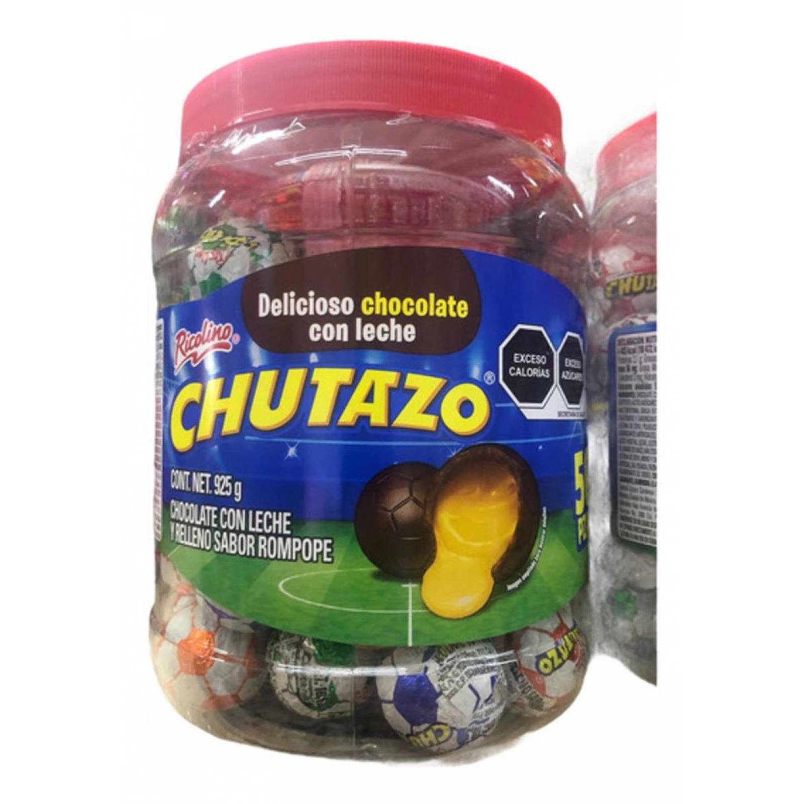 Pack de 12 Chocolate Ricolino Chutazo Vitrolero de 50PZ