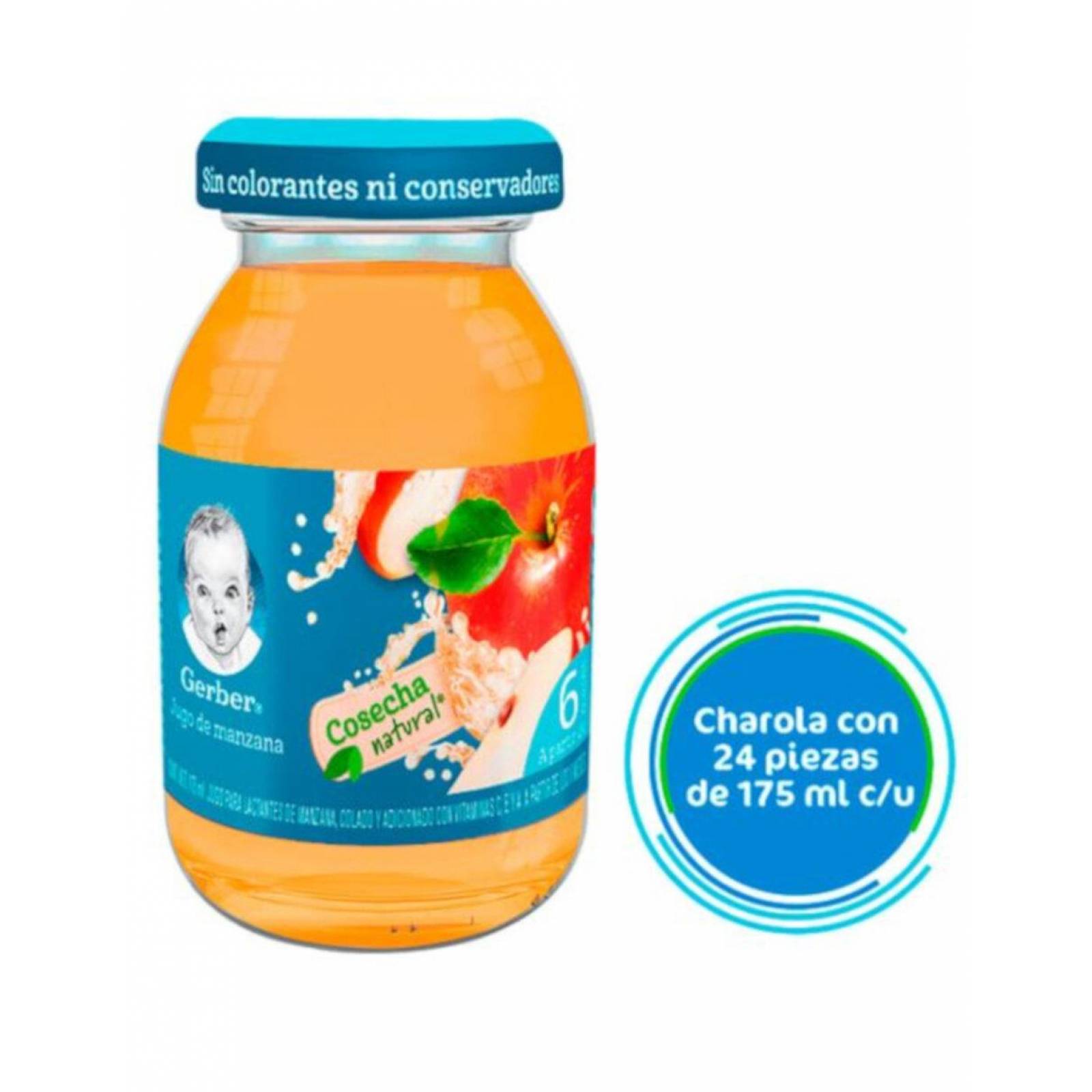 Pack de 24 Jugo Gerber Etapa 2 Manzana 175 ml