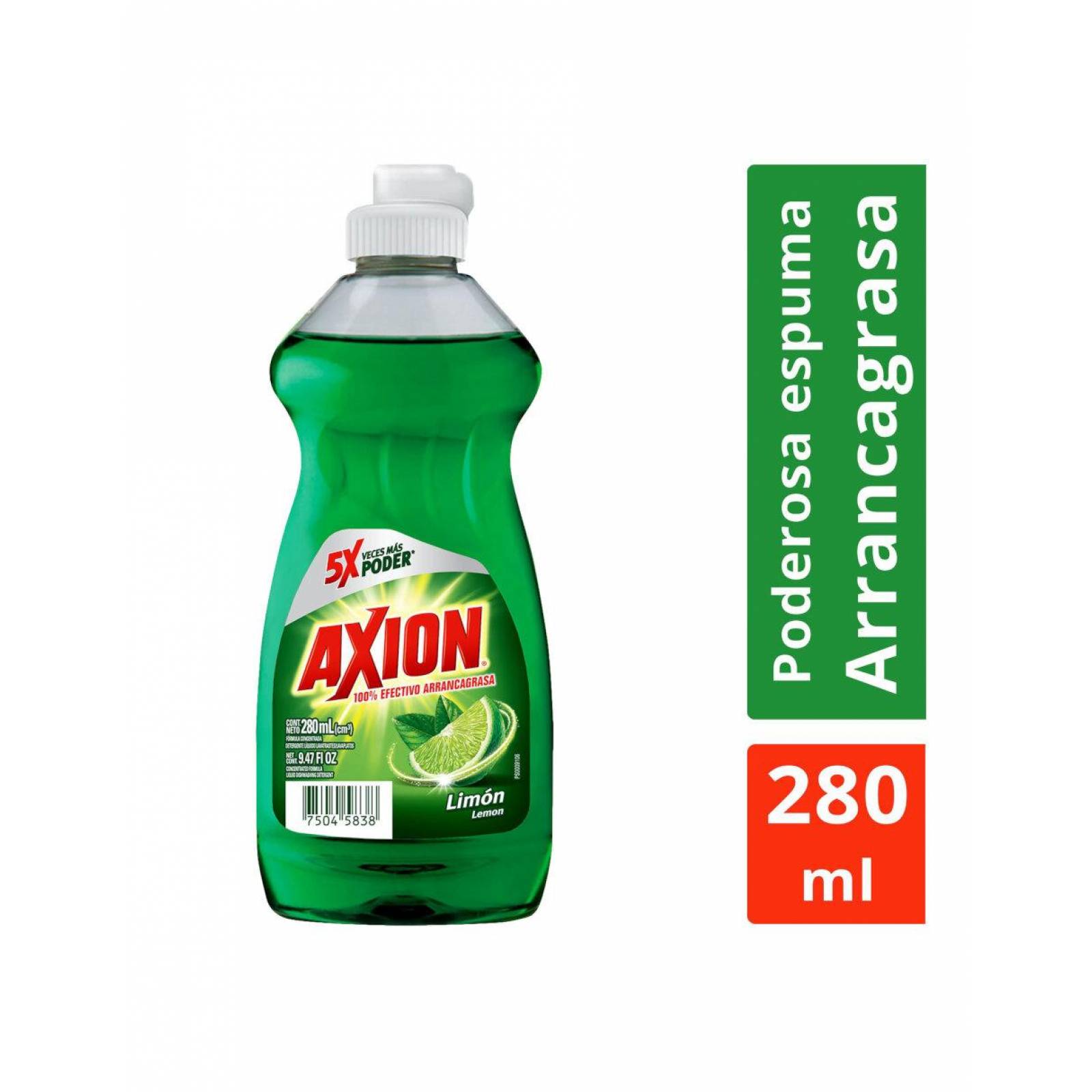 Pack de 12 Lavatrastes Axion Limón 280 ml