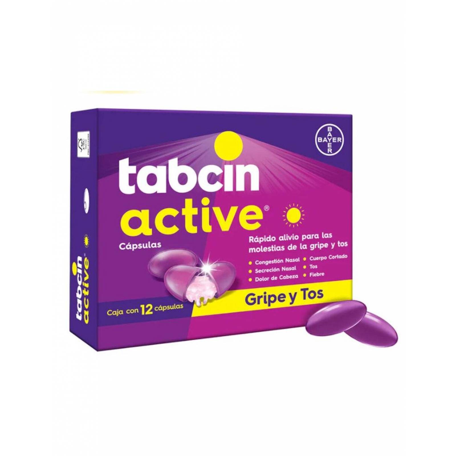 Medicamento Tabcin Active de 12 cap