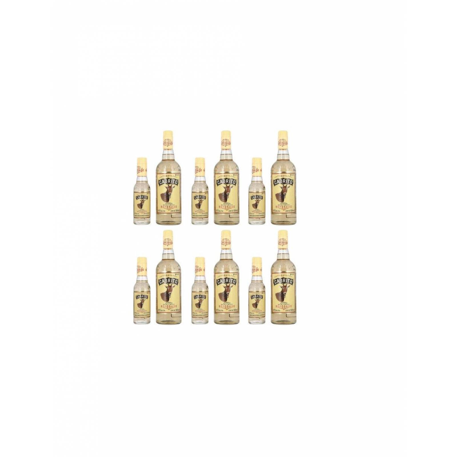 Pack de 6 Tequila Cabrito Reposado950 ml +Pachita 250 ml