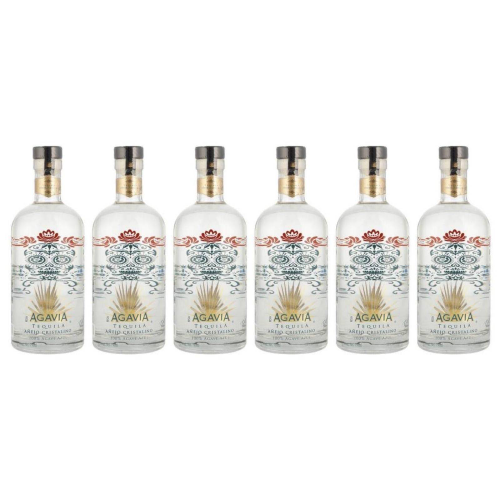 Pack de 6 Tequila Agavia Añejo Cristalino 750 ml